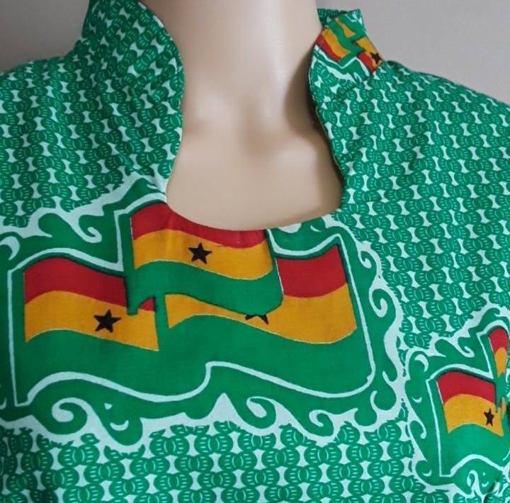 Vintage 80's Handcrafted Ghana Flag Tunic Top | Shop THRILLING