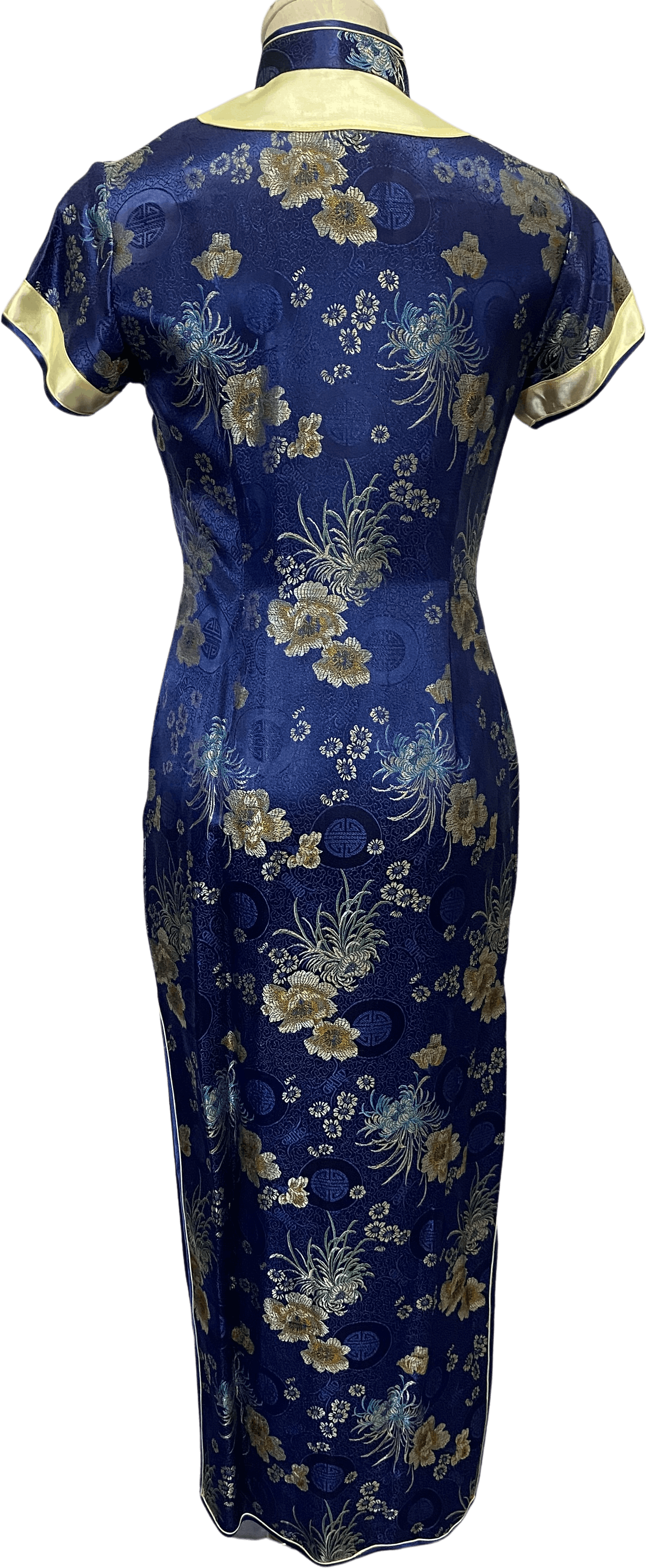 Vintage Blue Floral Ebroidered Cheongsam Dress by Annie’s | Shop THRILLING