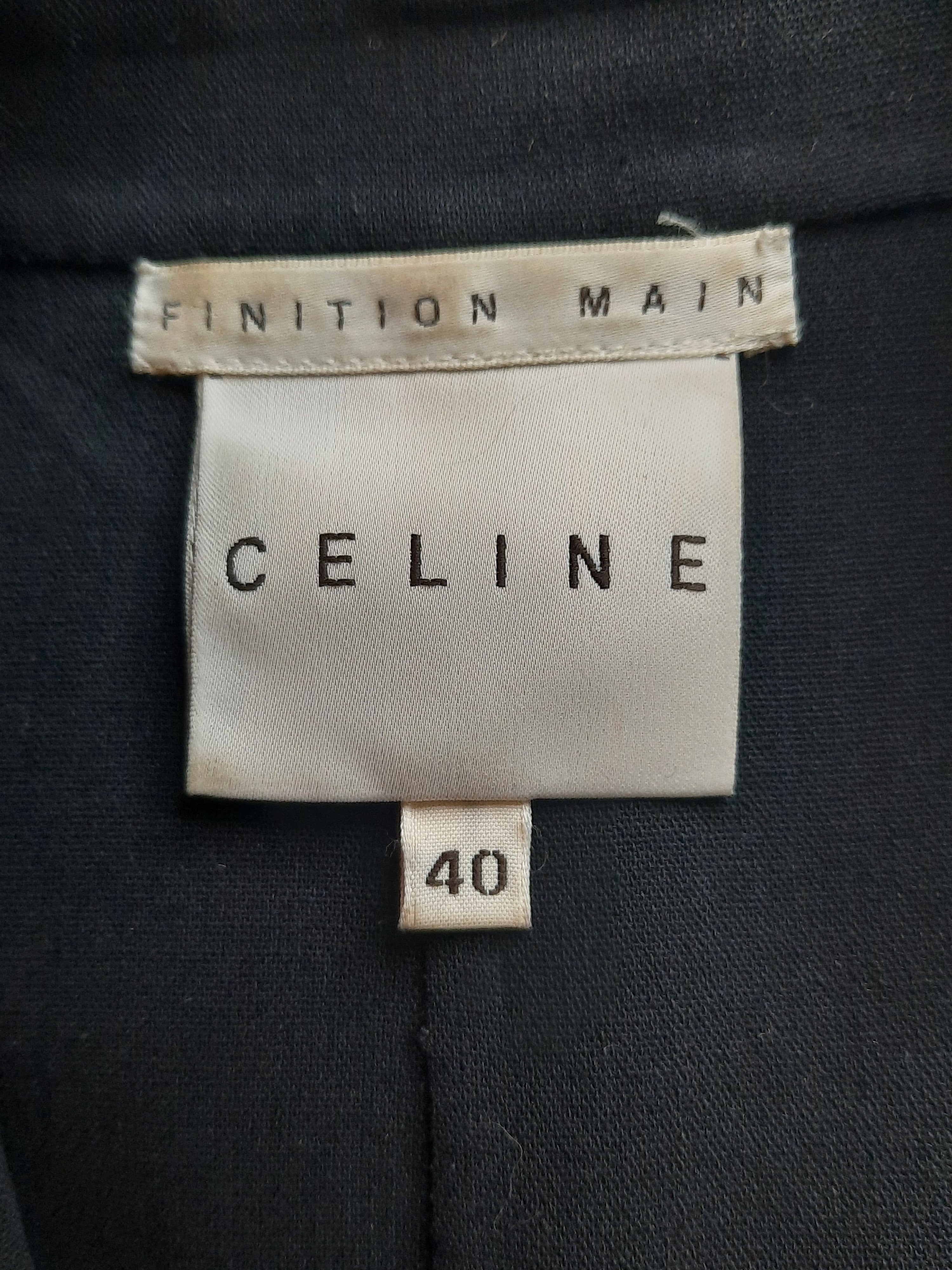 Vintage Black Wool Two Button Blazer Jacket by Celine | Shop THRILLING