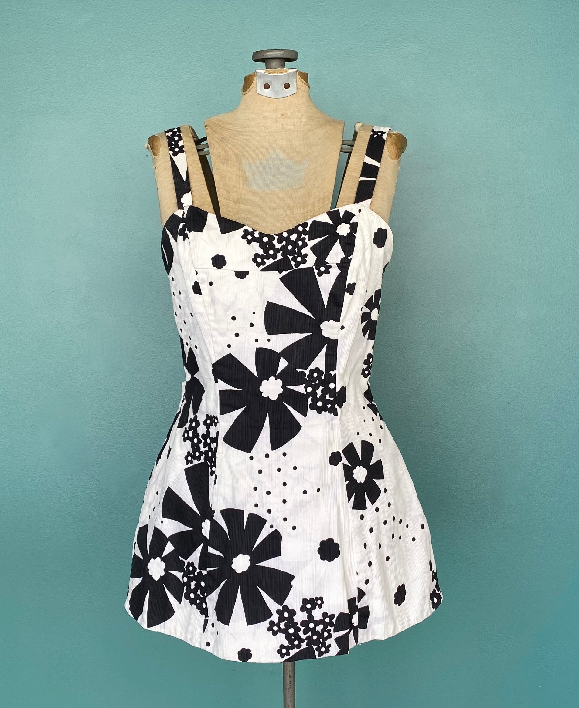 Vintage 50s One Piece Bathing Suit Floral 50s Swimsuit | Shop THRILLING