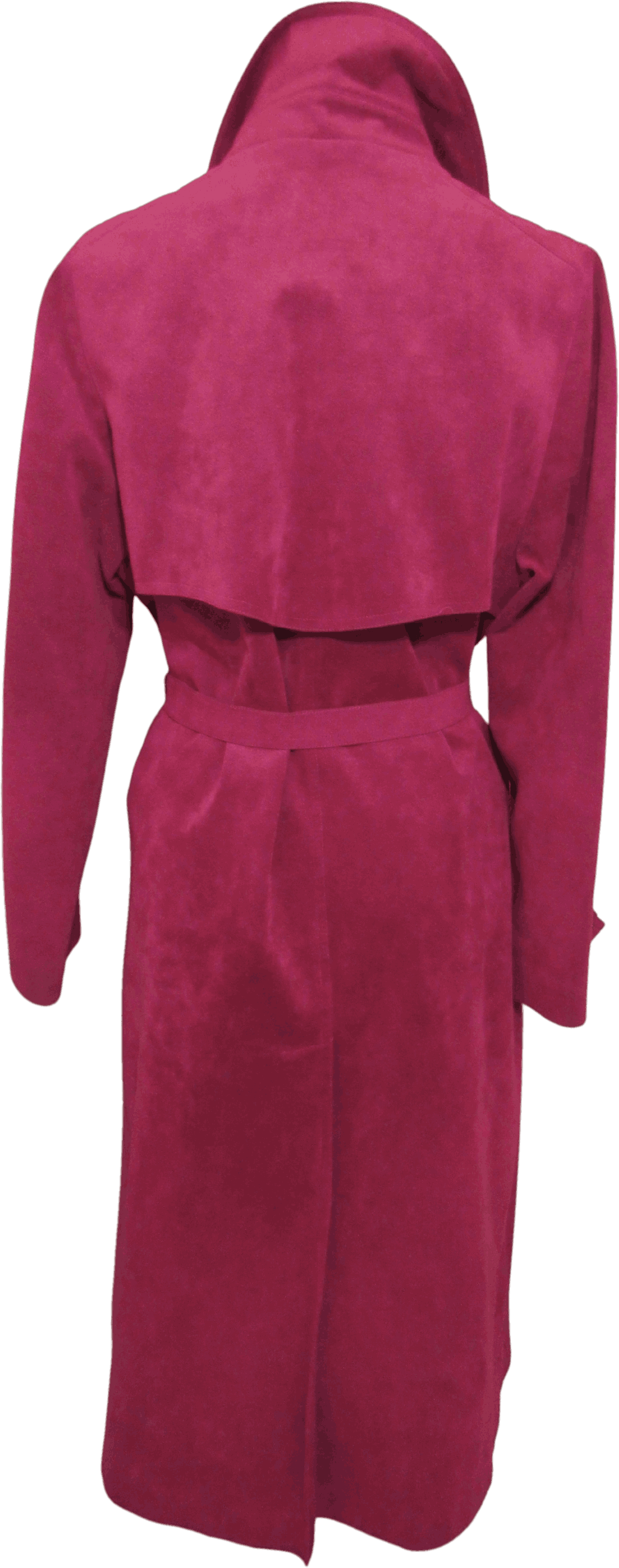 Vintage Count Romi Red Ultrasuede Belted Trench Size 16 by Count Romi ...