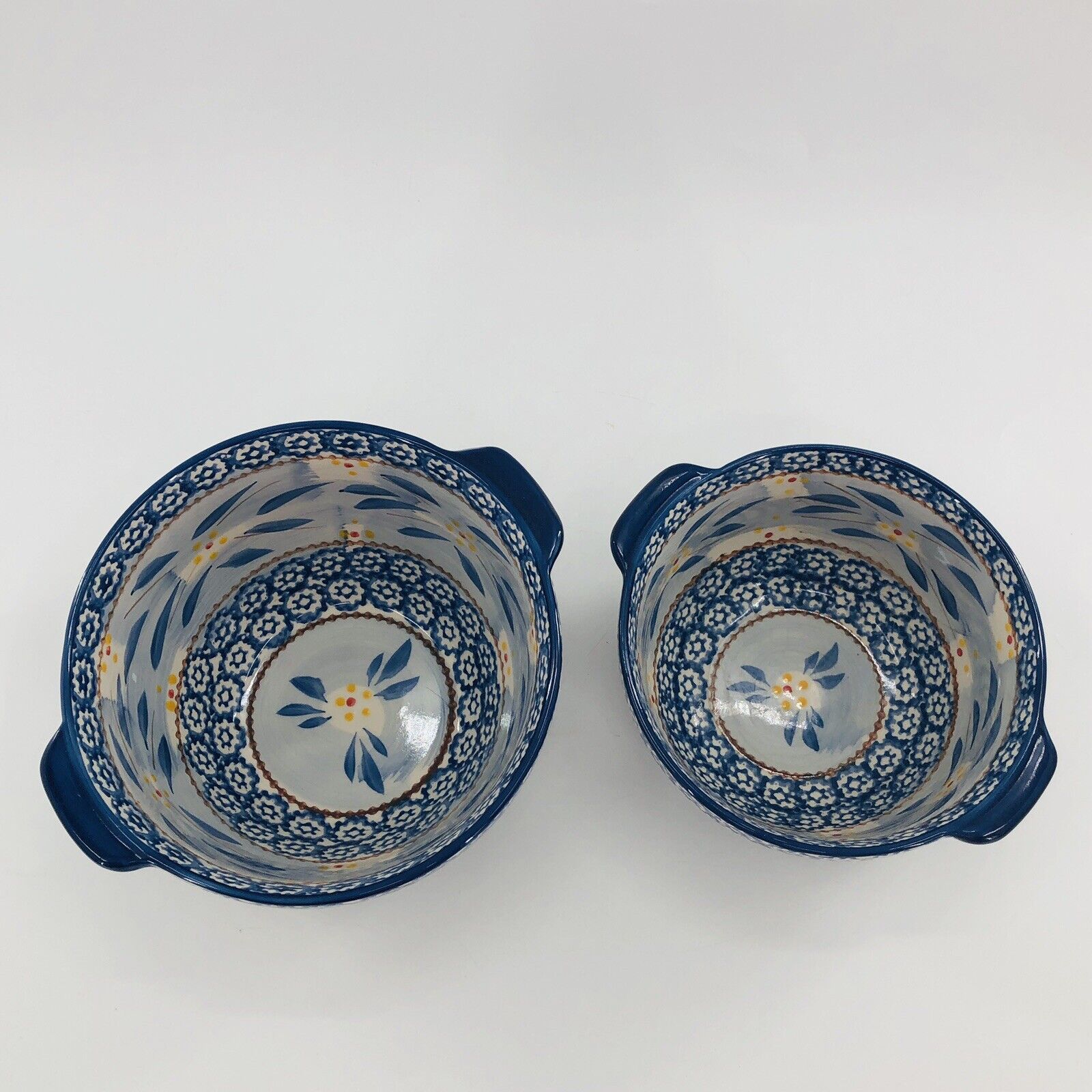 Vintage 2 Temp-Tations Old World Blue Nesting Mixing Serving Bowls 1qt ...