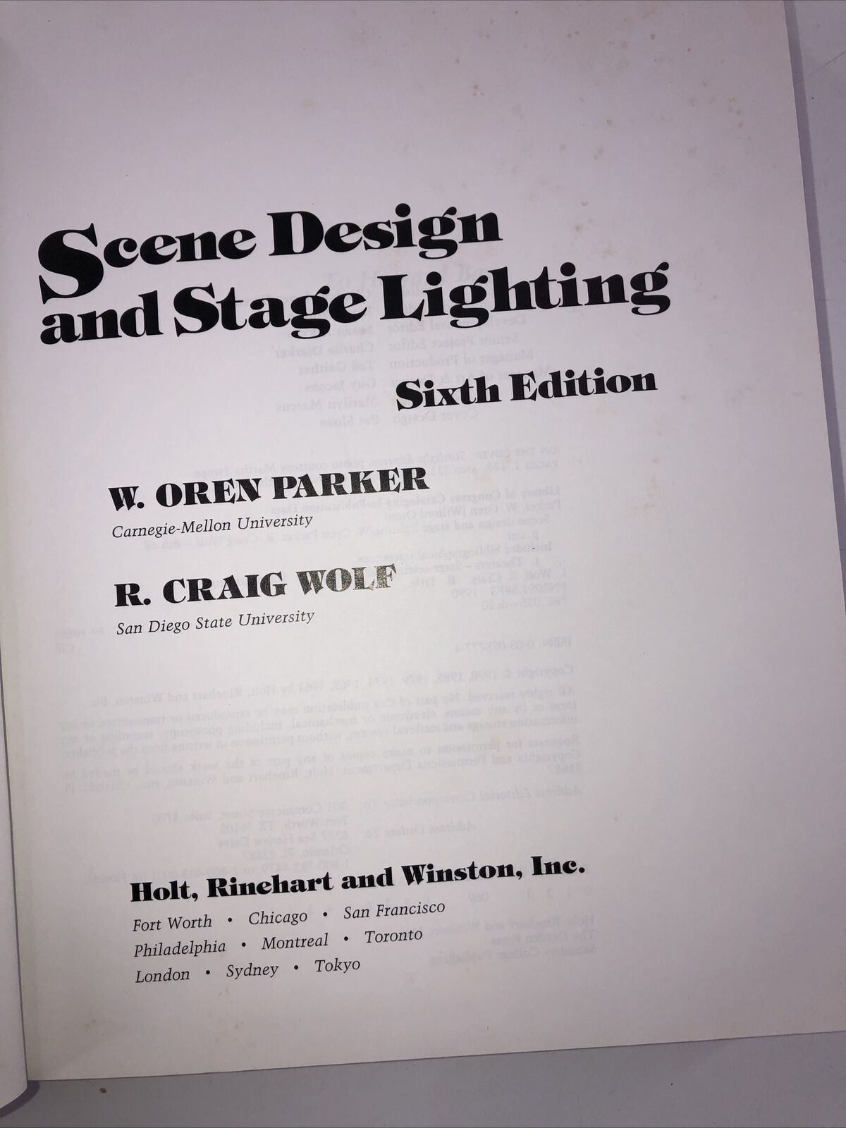 Vintage Scene Design and Stage Lighting 1990 6th Ed Theatre Theater ...