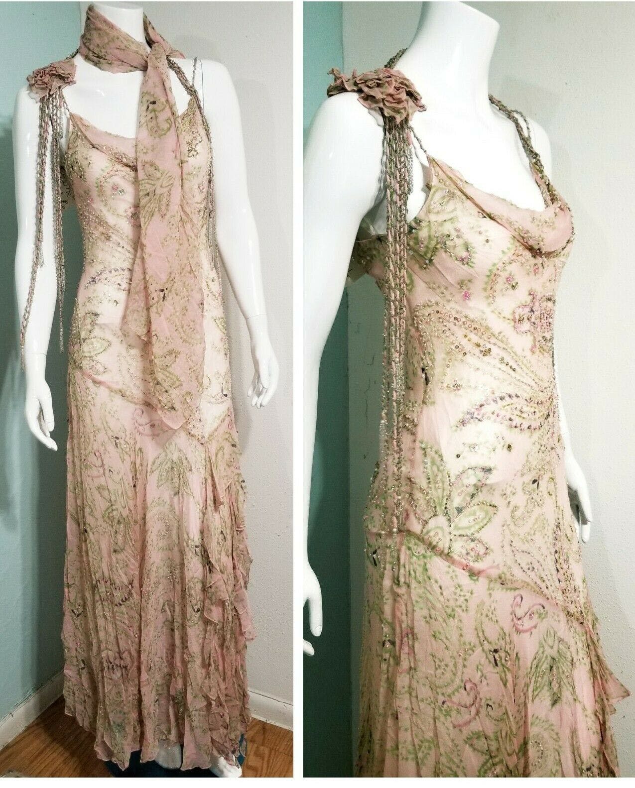 Vintage 90's Silk Flapper Dress by Diane Freis | Shop THRILLING