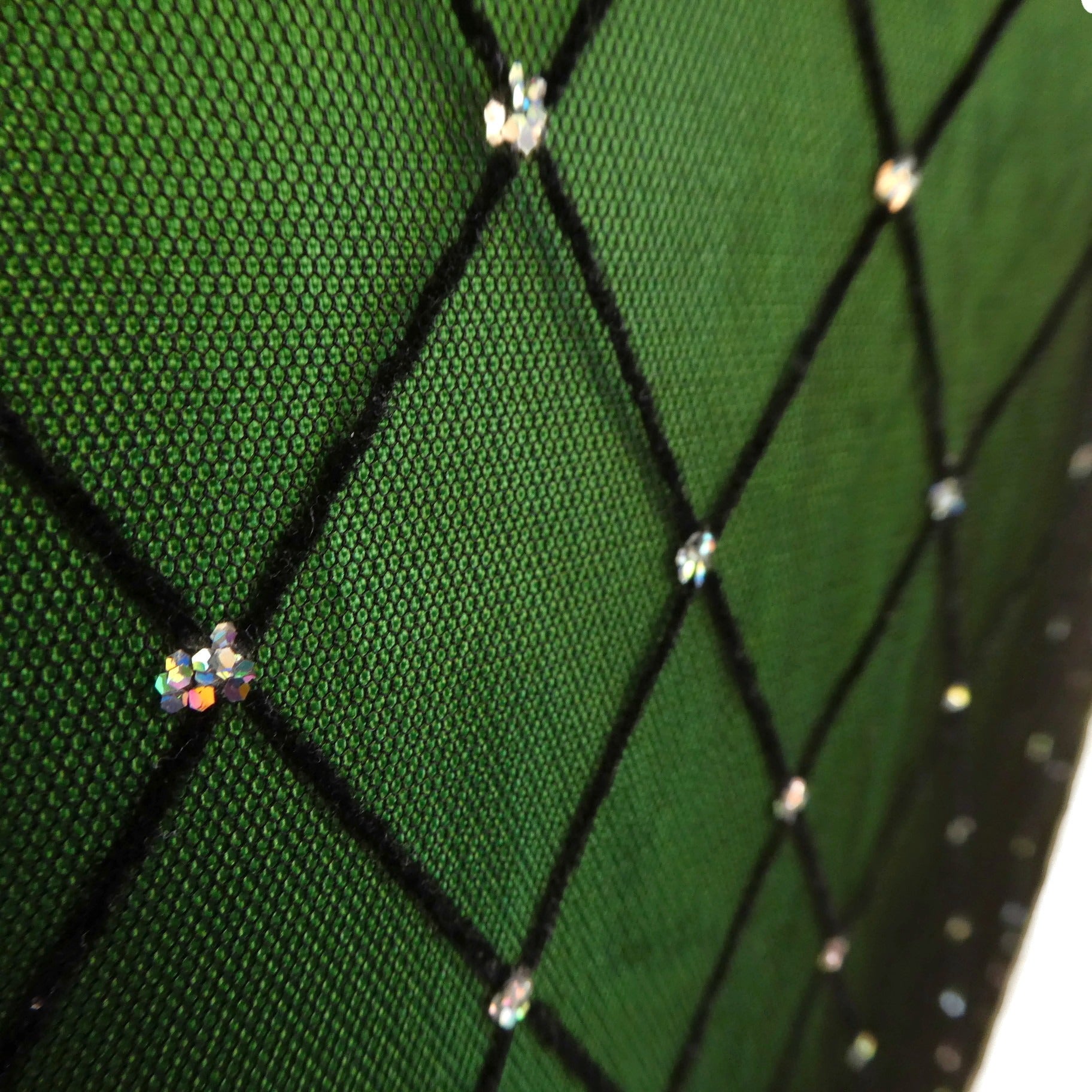 Vintage 80’s Dress Green Fish Net Sequin Overlay Evening by Coldwater ...