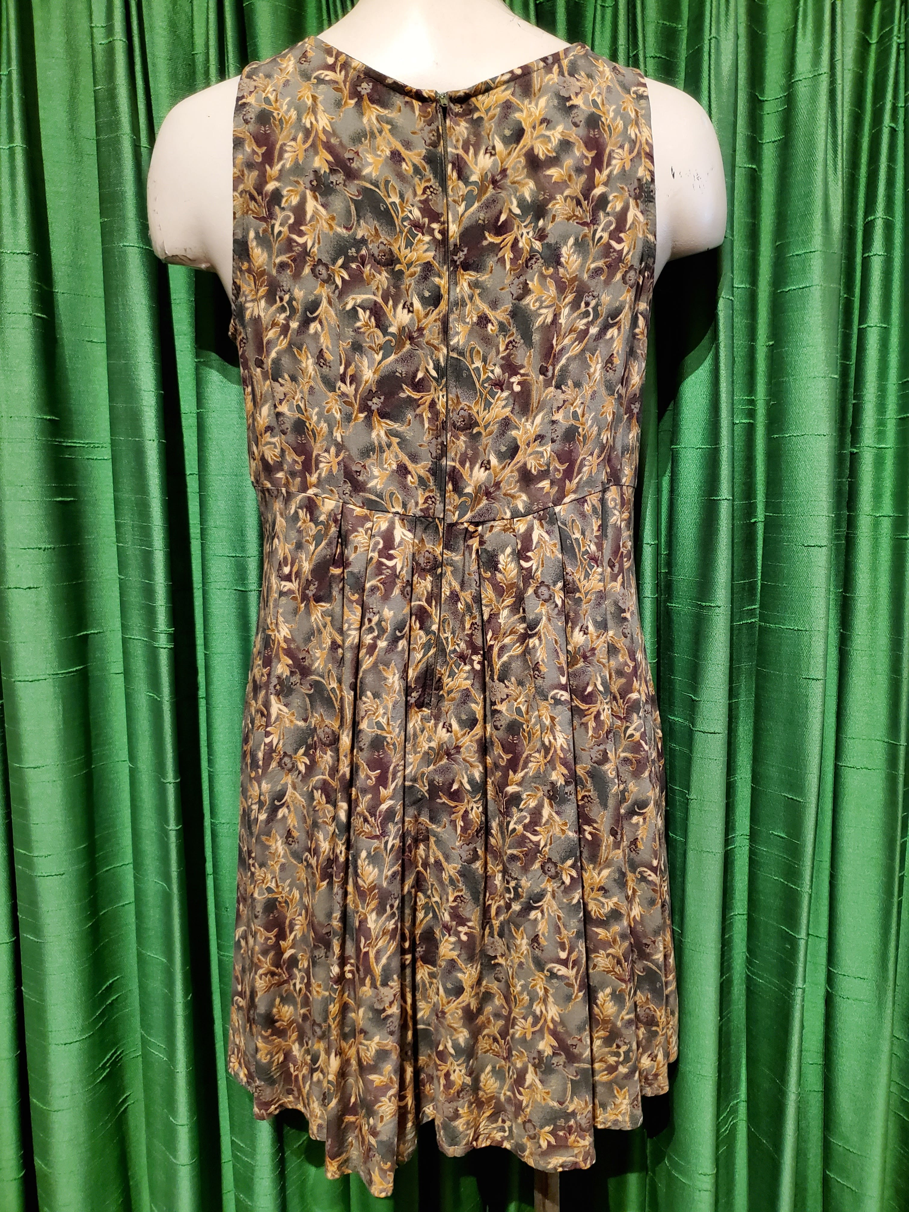 Vintage 90's Olive and Beige Rayon Grunge Revival Dress by All That ...