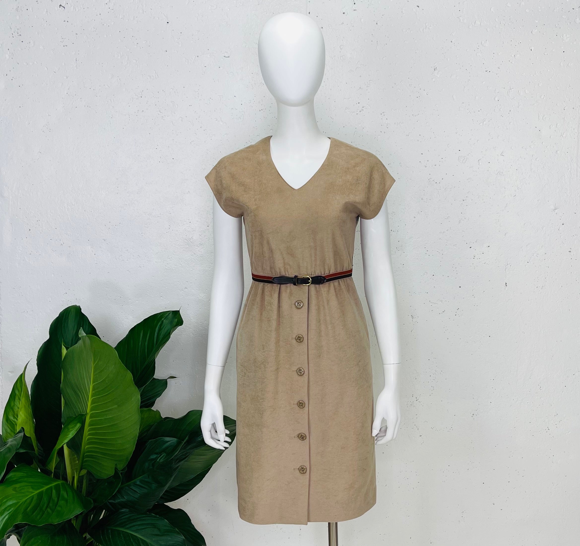 Vintage 70's Gail Gray Beige Ultrasuede Dress by Gail Gray | Shop THRILLING