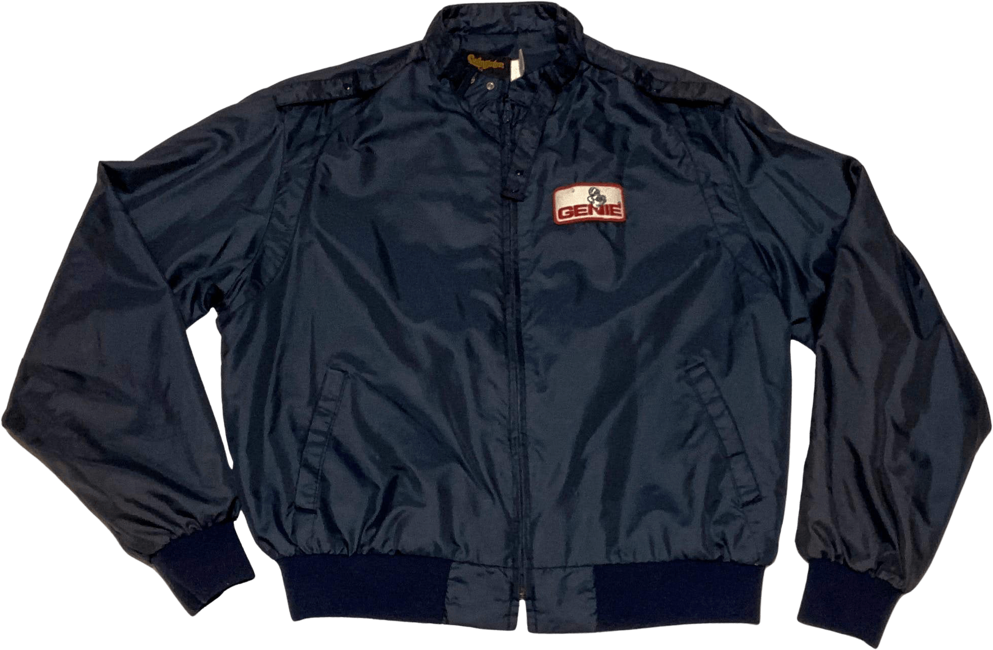 Vintage Genie Patch Dark Blue Bomber Jacket | Shop THRILLING