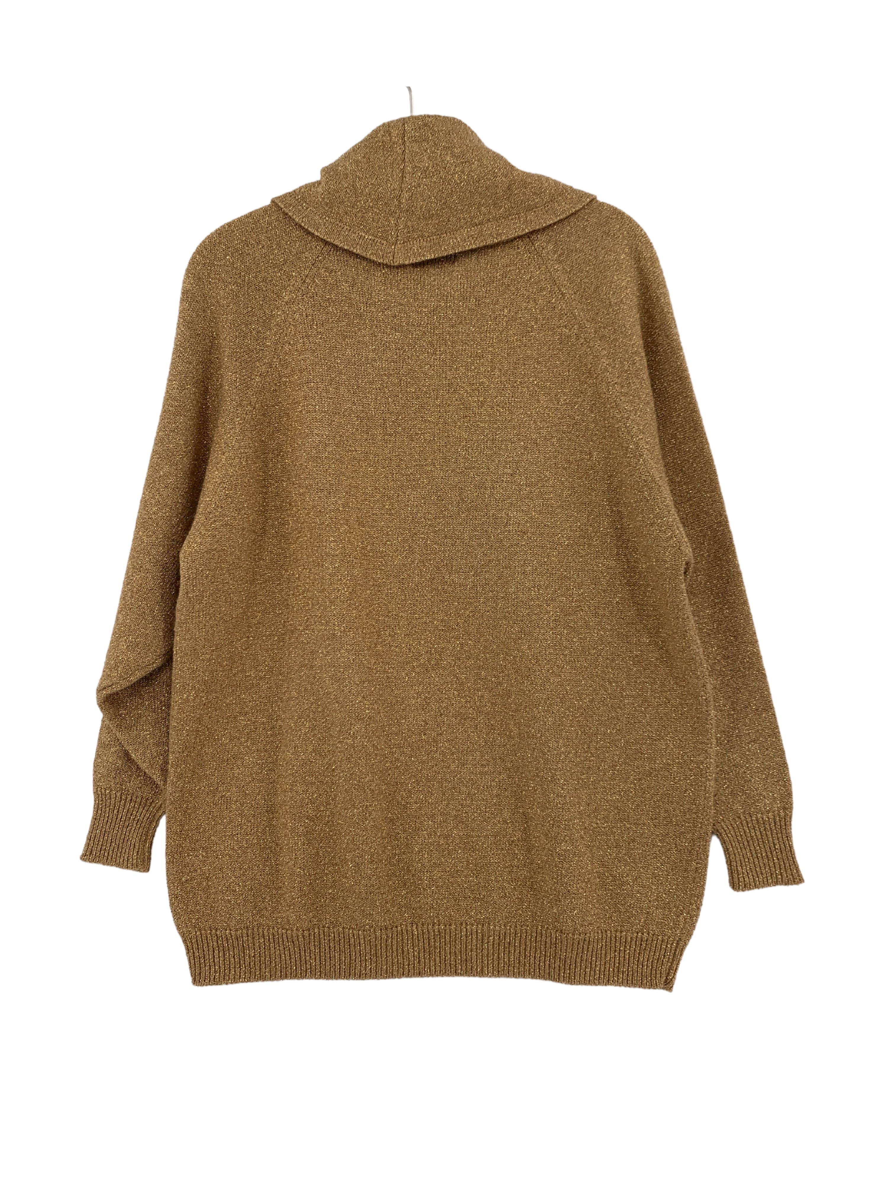 Vintage Gold Metallic Cowl Neck Sweater by Jeanne Pierre | Shop THRILLING