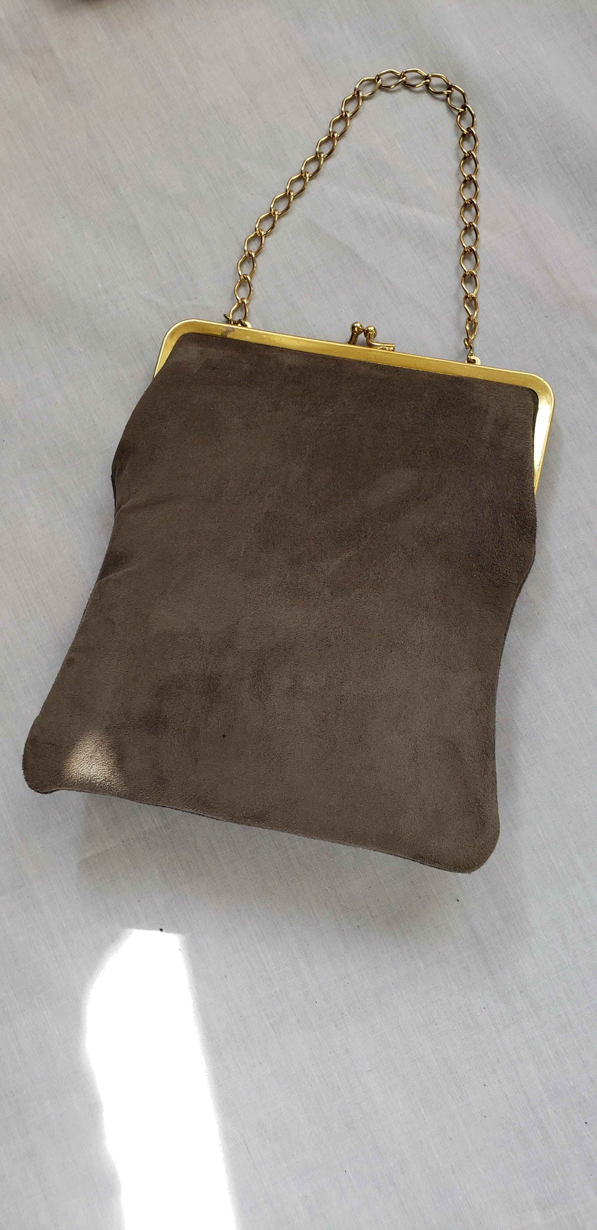 Vintage Gray Suede Mini Purse | Shop THRILLING