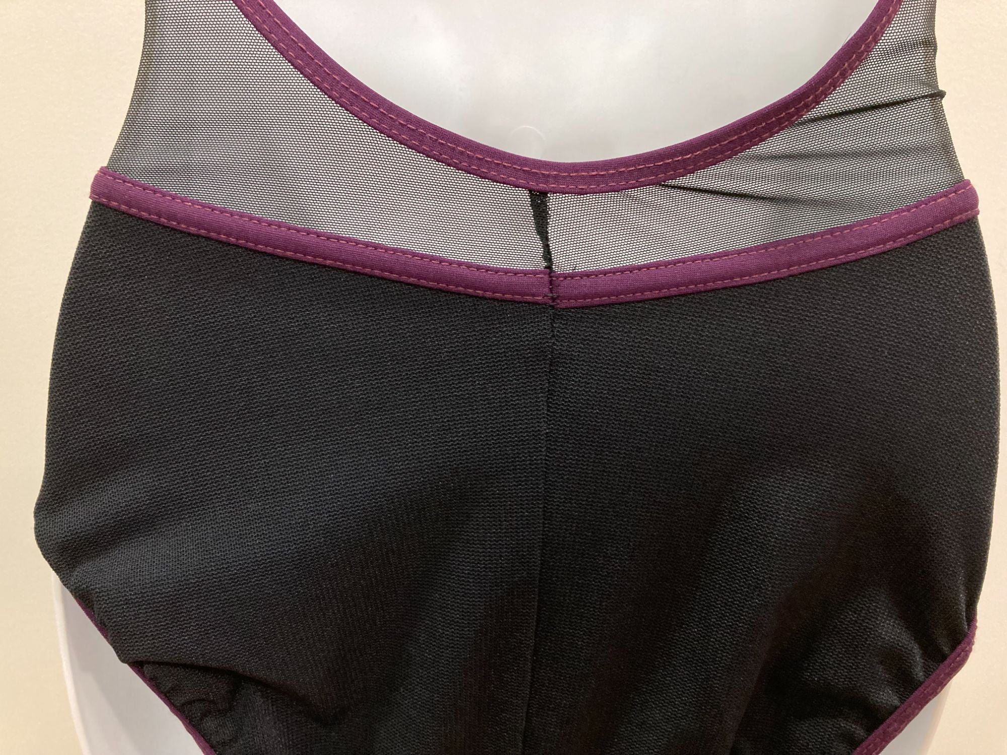 Vintage 90s Black And Eggplant Monokini Mesh Midriff Swimsuit By Anne ...