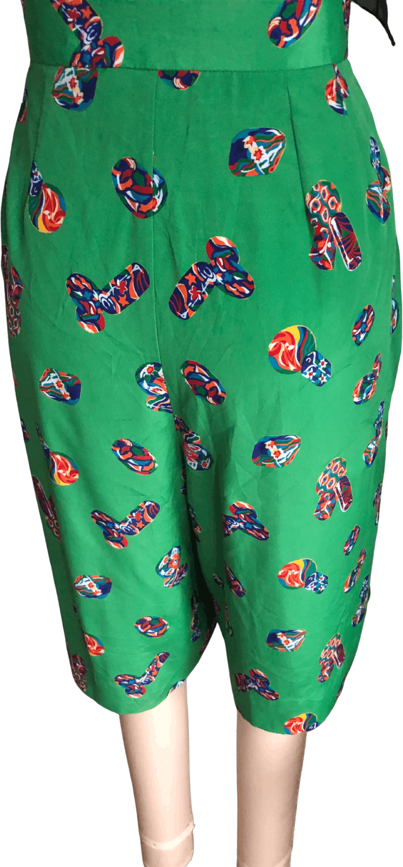 Vintage 80's Green High Waist Graphic Bermuda Shorts by Doncaster ...