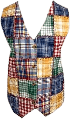 Vintage Handmade Plaid Patches Vest | Shop THRILLING
