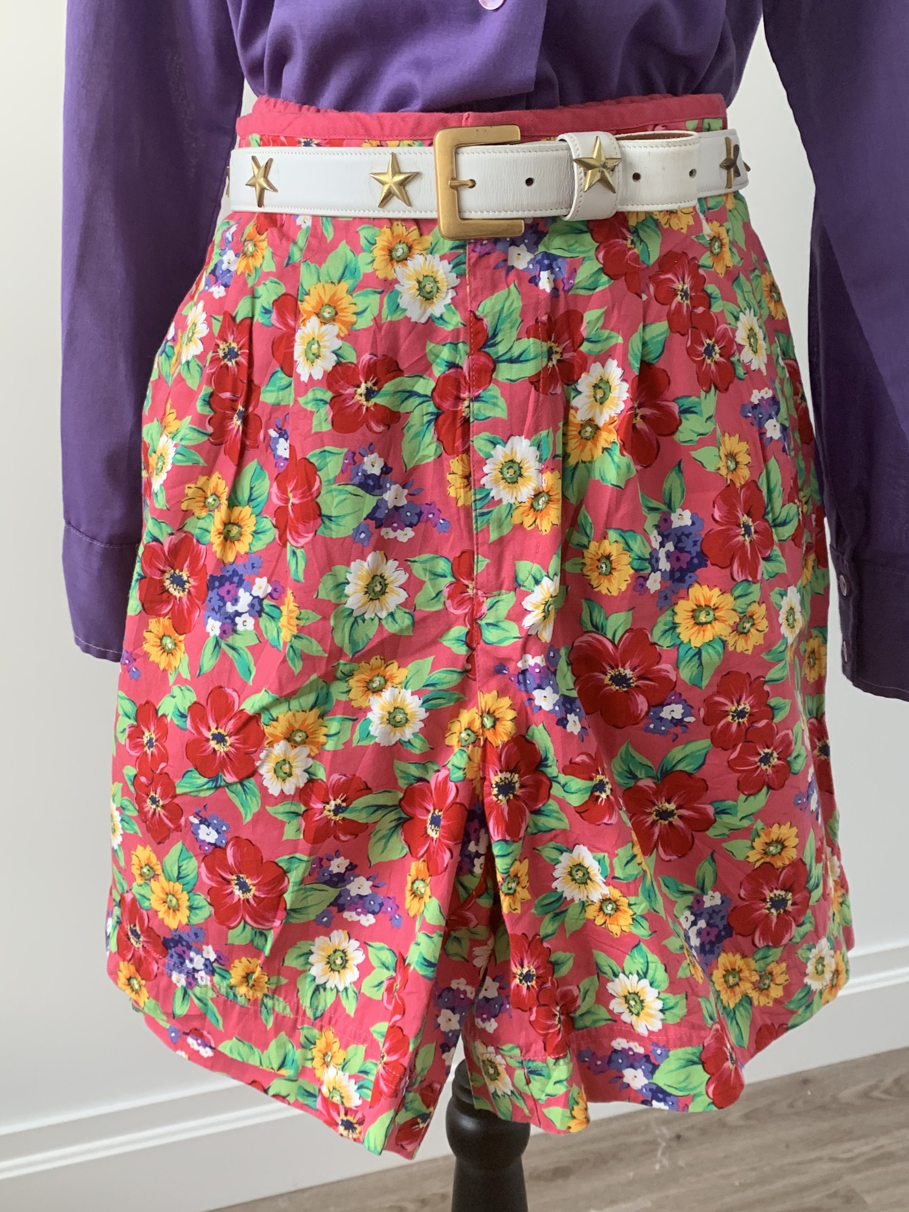 Vintage High Waisted Pink Floral Shorts by Liz Claiborne | Shop THRILLING