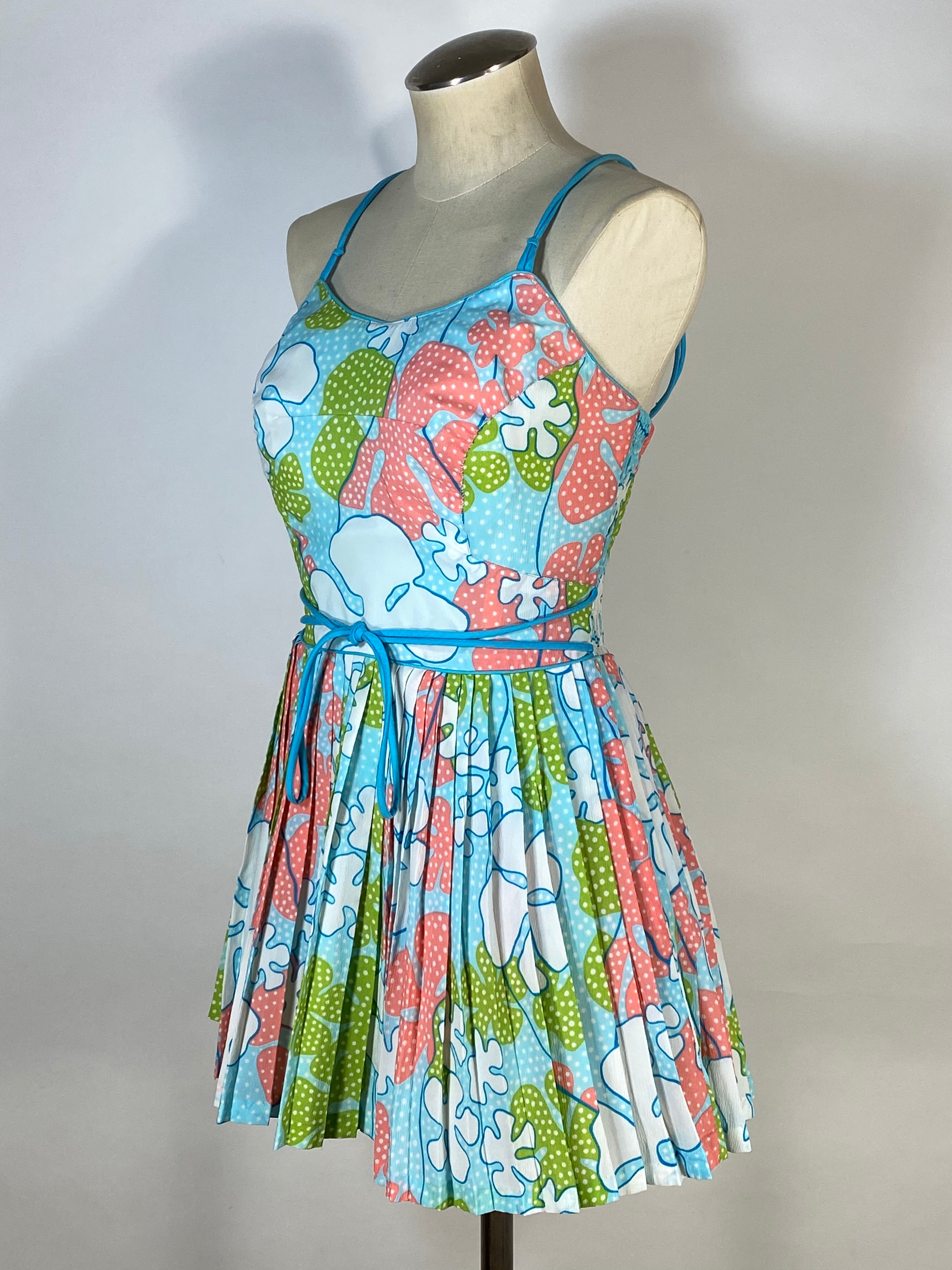 Vintage 50s/60s Flirty Floral Play Swim Bathing Suit With Skirt By Peck ...