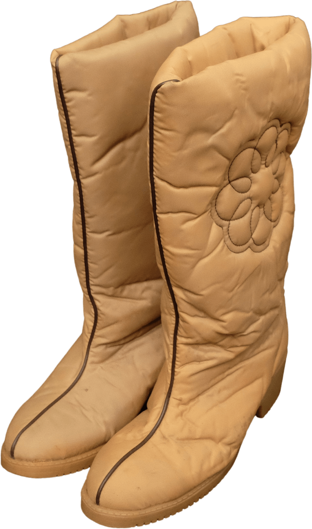 Vintage 70's Tan Winter Snow Boots | Shop THRILLING