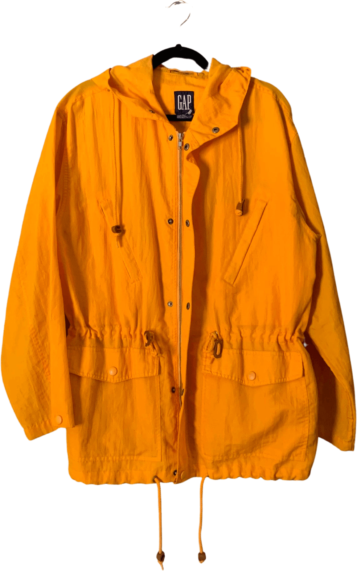Vintage Long Yellow Windbreaker Jacket by Gap | Shop THRILLING