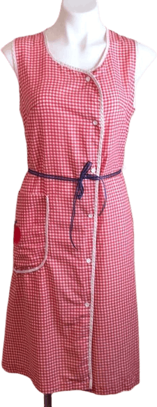 Vintage 70's/80's Red and White Checkered Apple House Dress | Shop ...