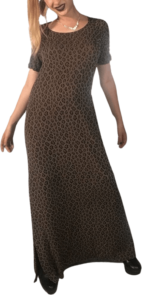 Vintage Rabbit Rabbit Rabbit Designs Leopard Print Maxi Dress by Rabbit ...