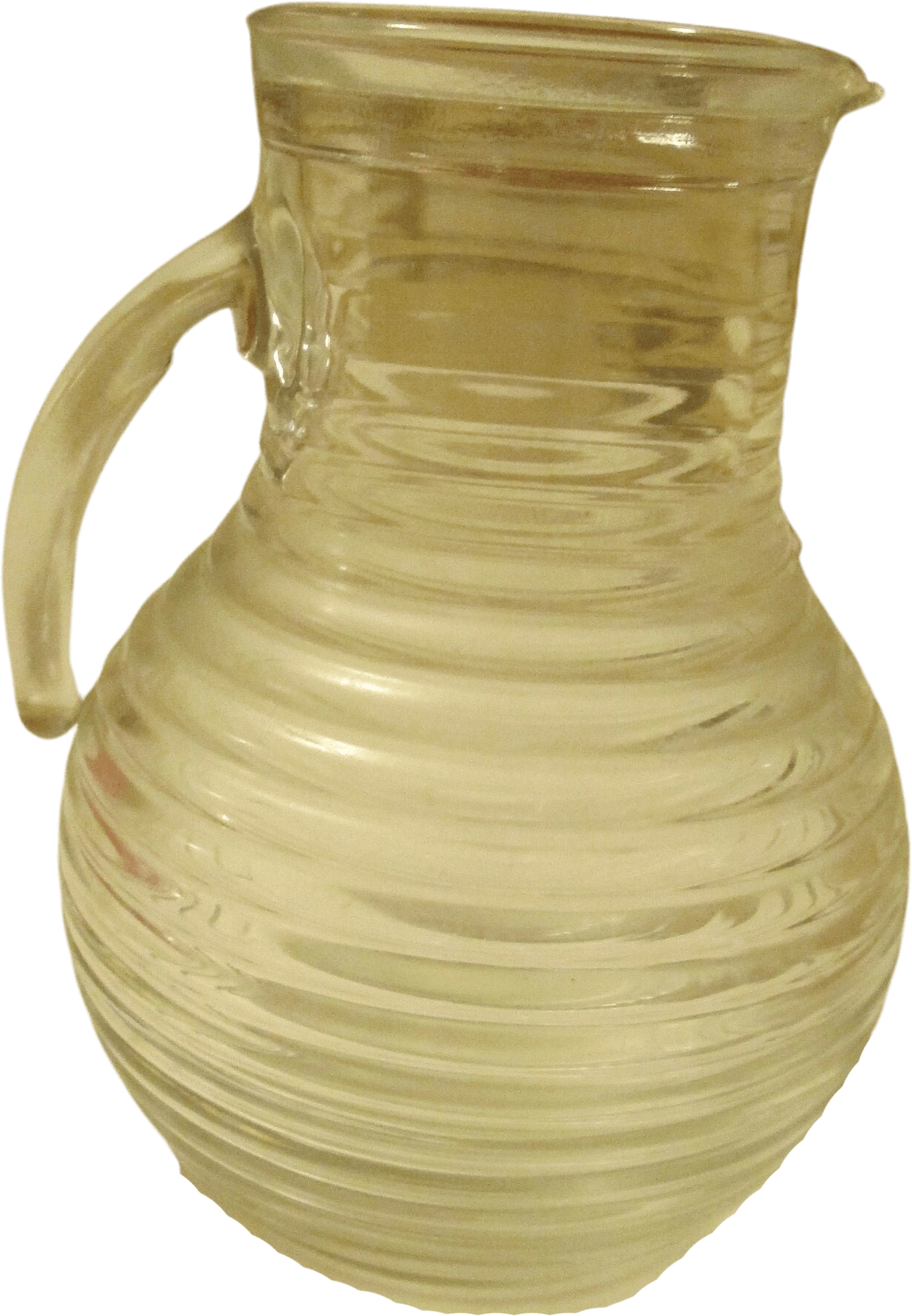 Vintage 60s Italy Ribbed Beehive Pitcher Pressed Glass | Shop THRILLING