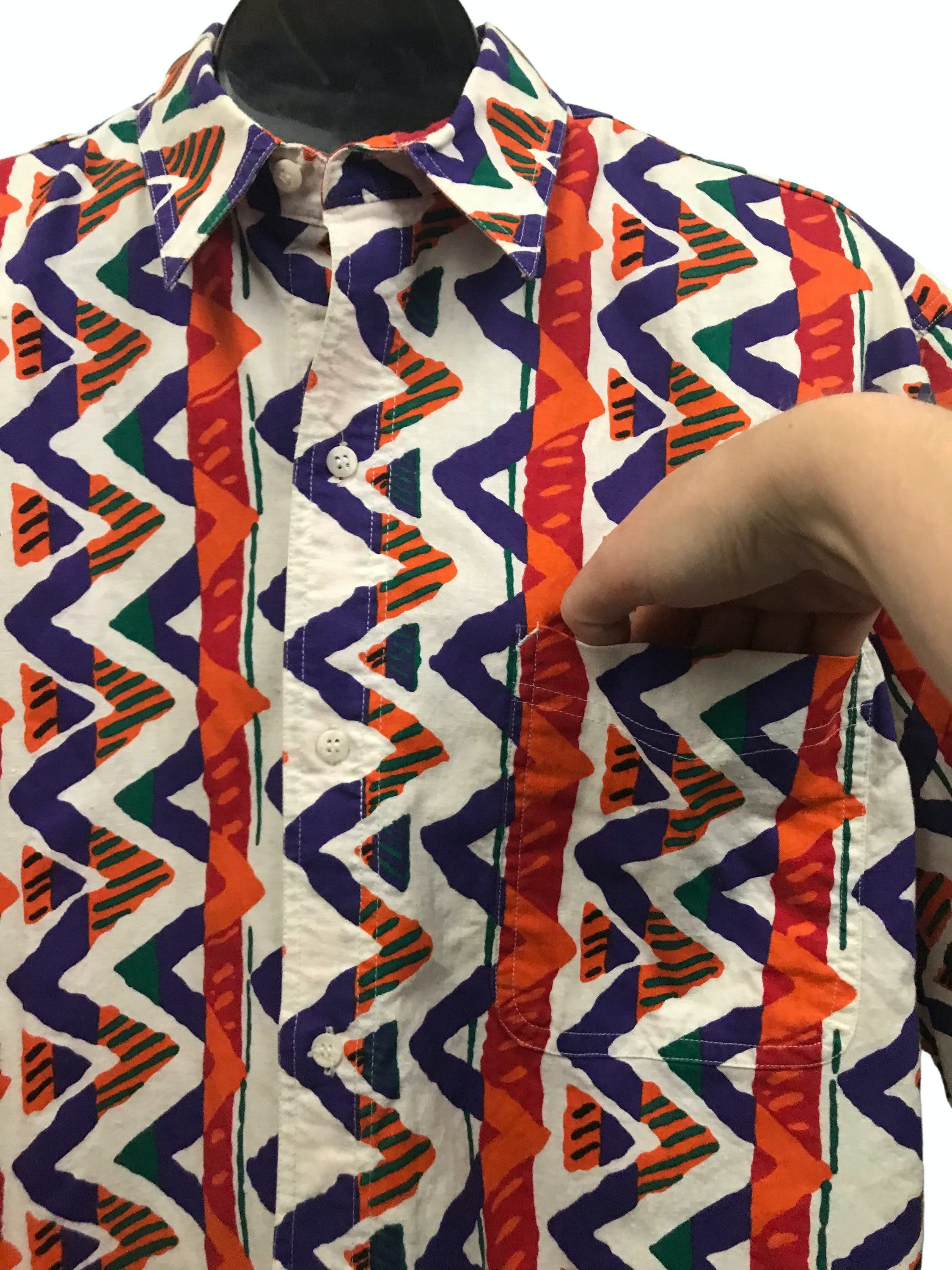 Vintage 90’s Printed Button Down Shirt by Bugle Boy Co. | Shop THRILLING