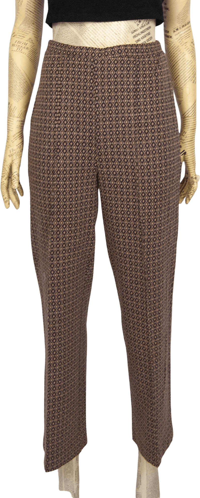 Vintage 70's Brown Diamond Print Pants | Shop THRILLING