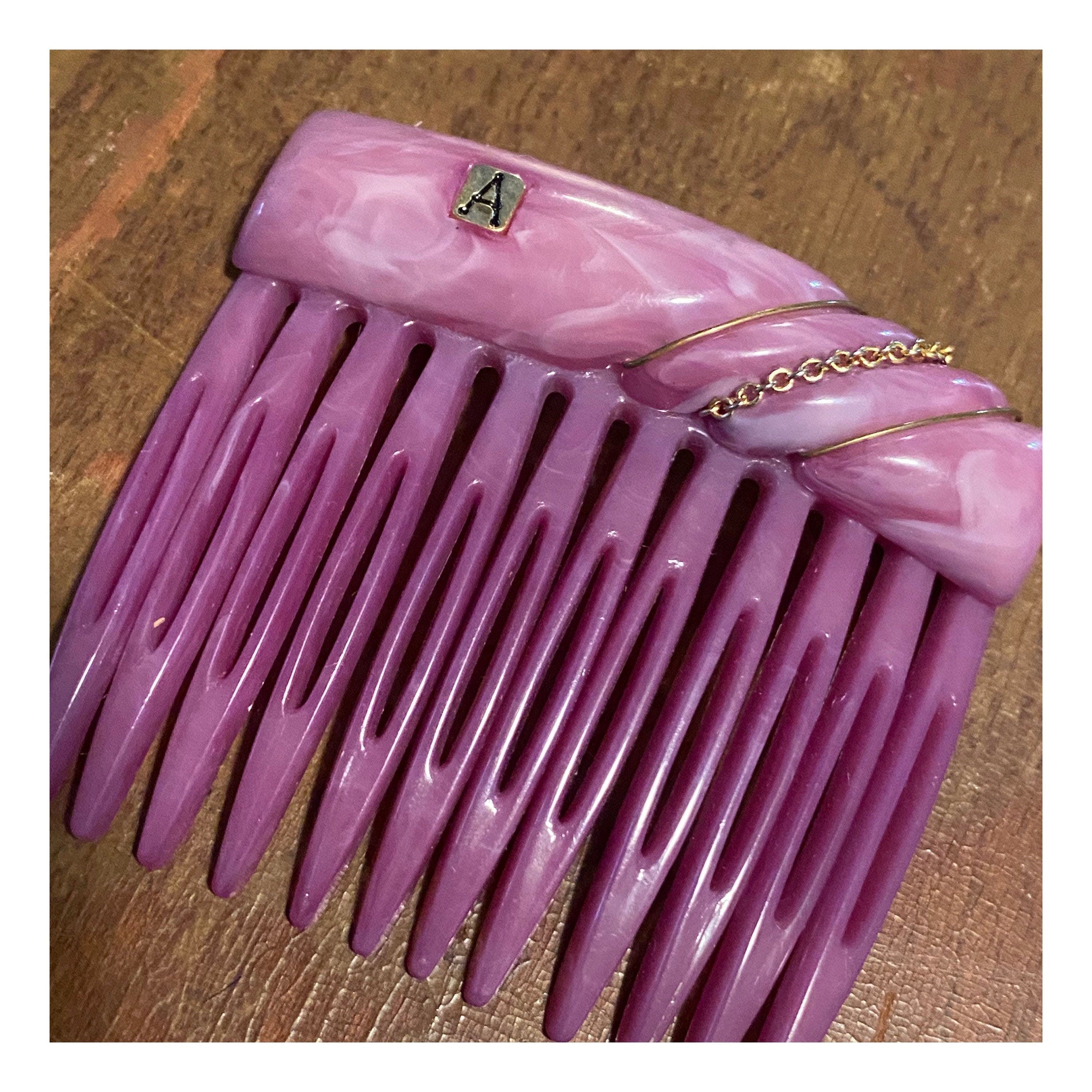 Vintage Light Pearlescent Purple Hair Comb by Alexandre de Paris | Shop ...