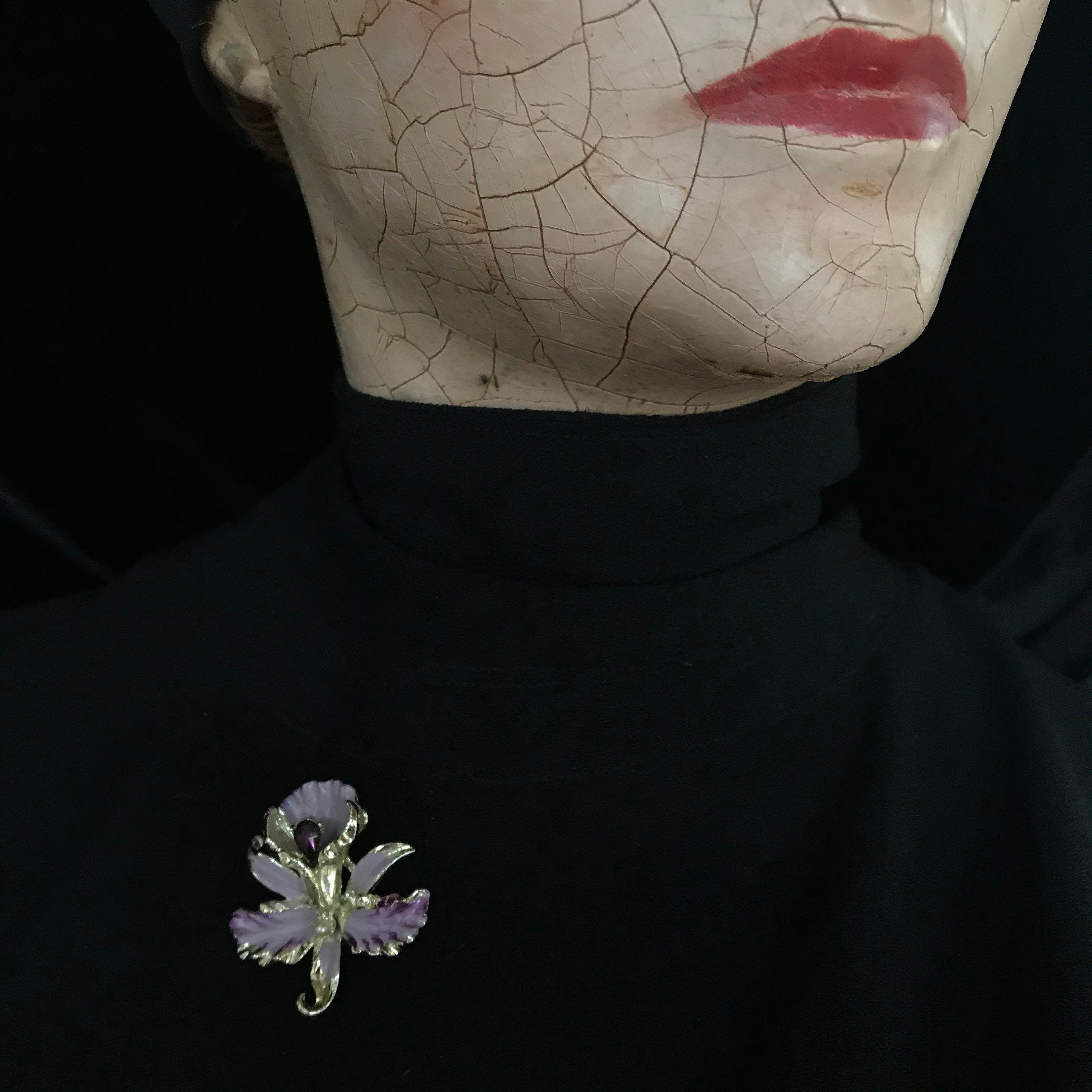 Vintage 50's Orchid Pin | Shop THRILLING