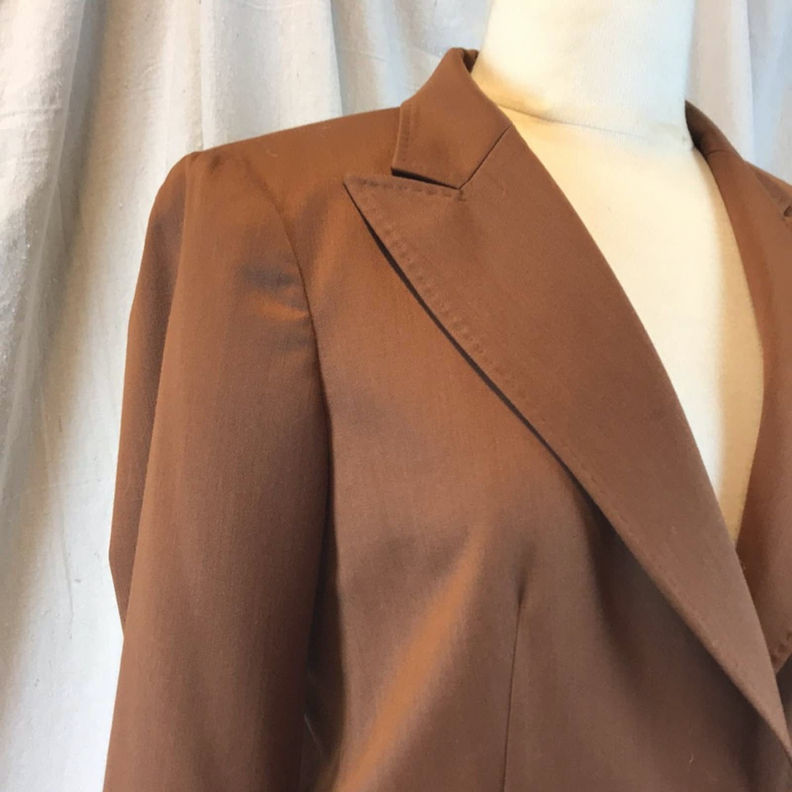 Vintage 80's Brown Wool Blazer and Trouser Set by DKNY | Shop THRILLING