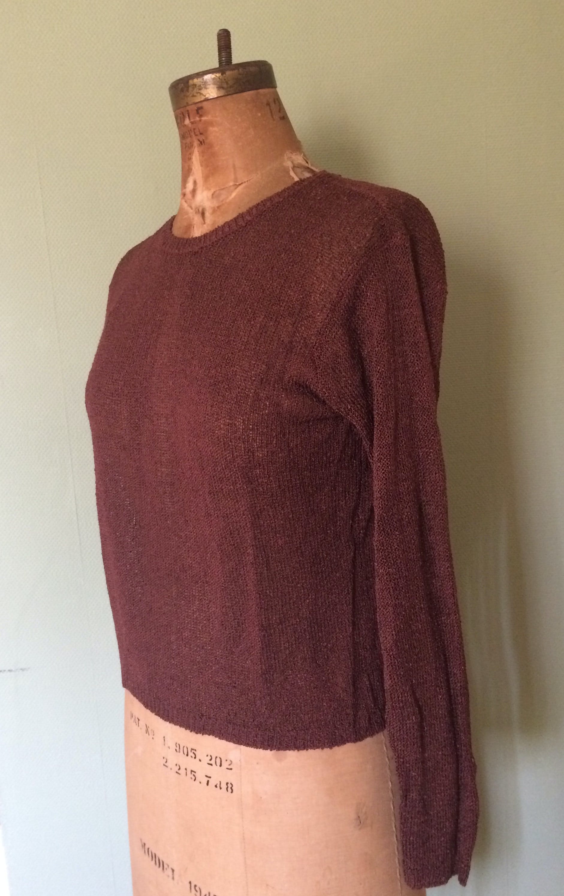 Vintage 80's Semi Sheer Long Sleeve Top by Gap | Shop THRILLING