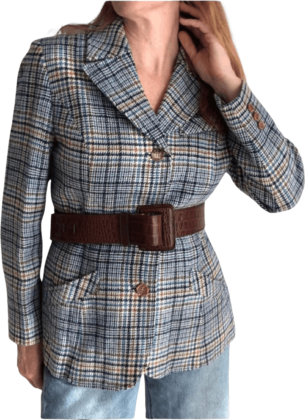 Vintage 70’s Blue Multicolor Plaid Wool Blazer by Pendleton | Shop ...