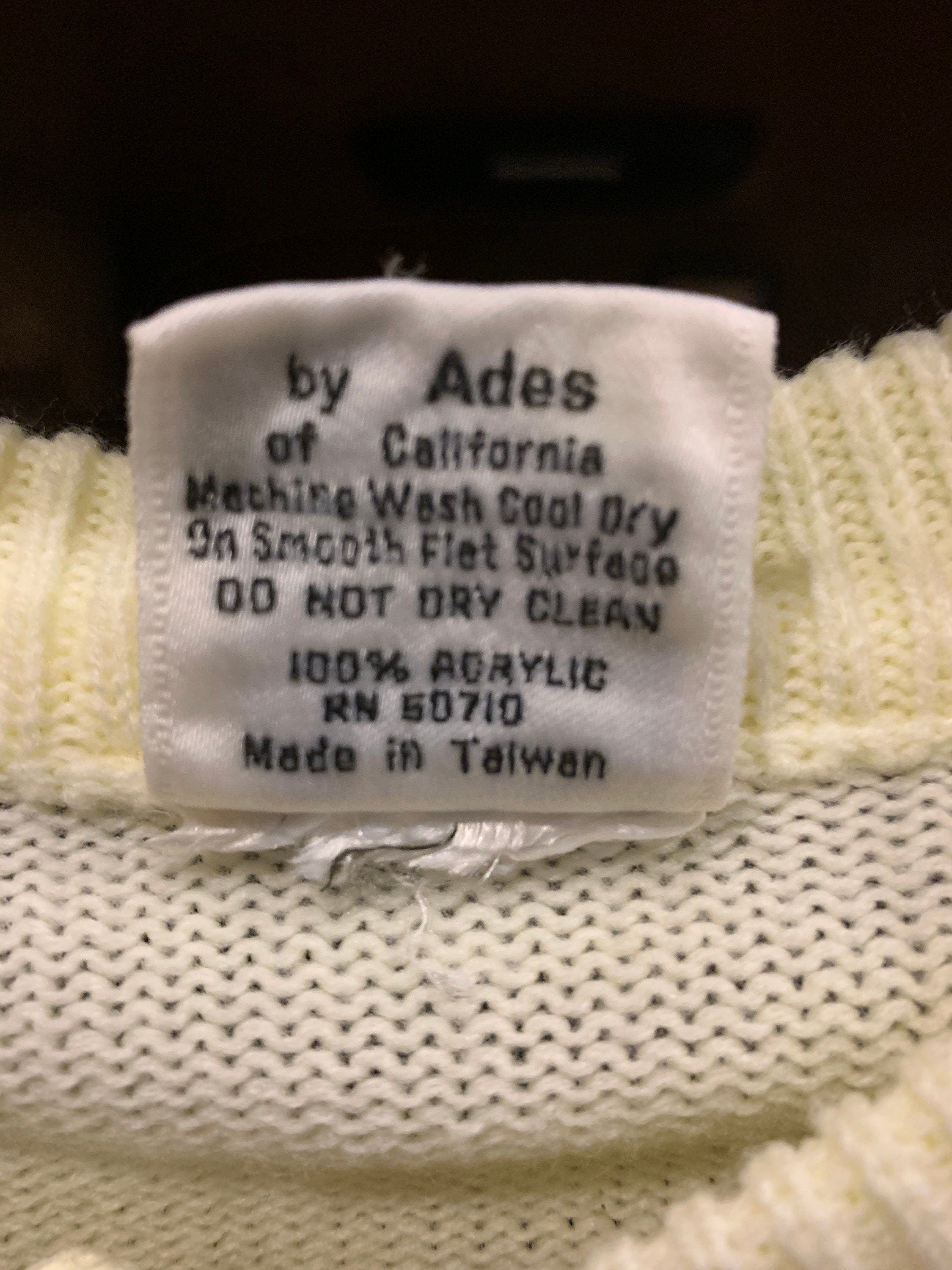 Vintage 70's Ivory Cable Knit Cardigan by Ades | Shop THRILLING