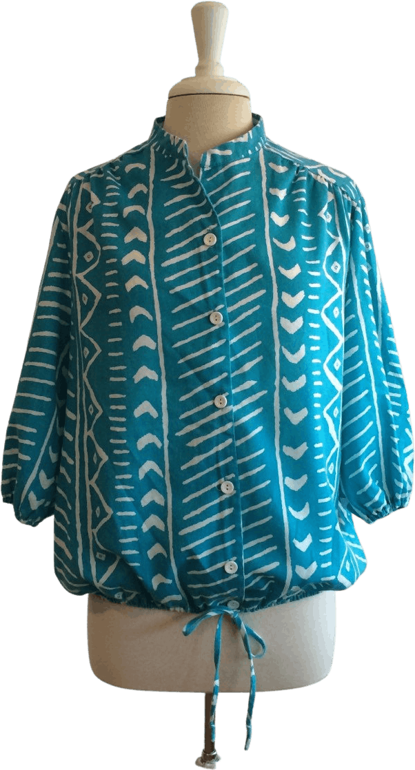 Vintage Turquoise Boho Tribal Print Summer Top | Shop THRILLING