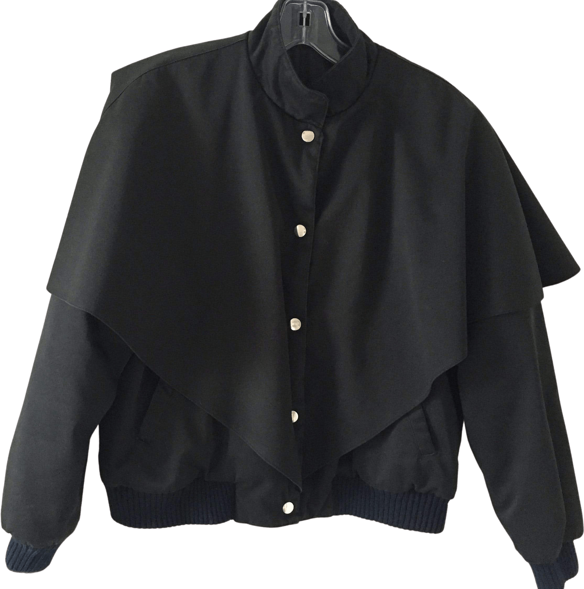 Vintage 80’s Black Cropped Batwing Cape Jacket | Shop THRILLING