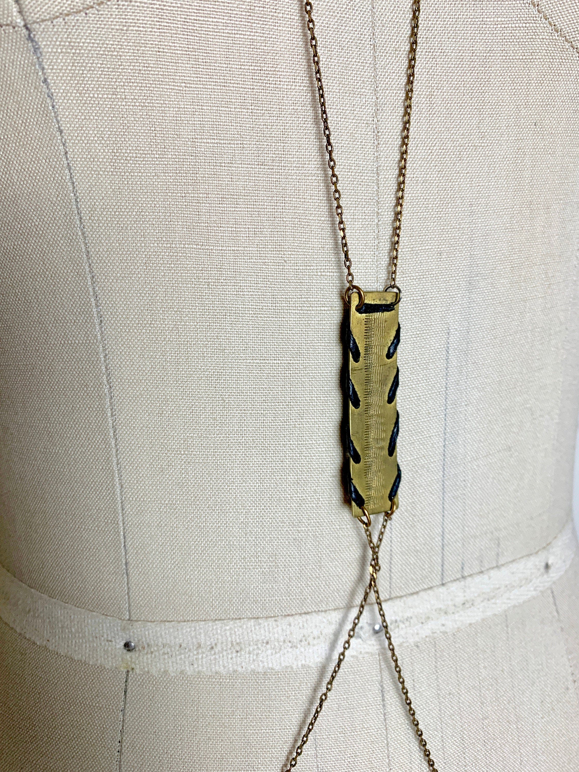 Vintage Brass and Leather Bodychain | Shop THRILLING