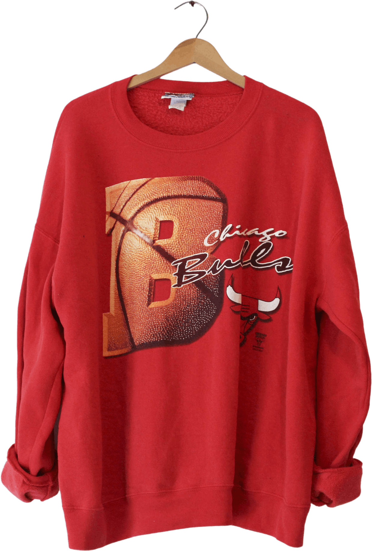 Vintage Red Chicago Illinois Bulls Basketball Graphic Sweatshirt by Lee ...