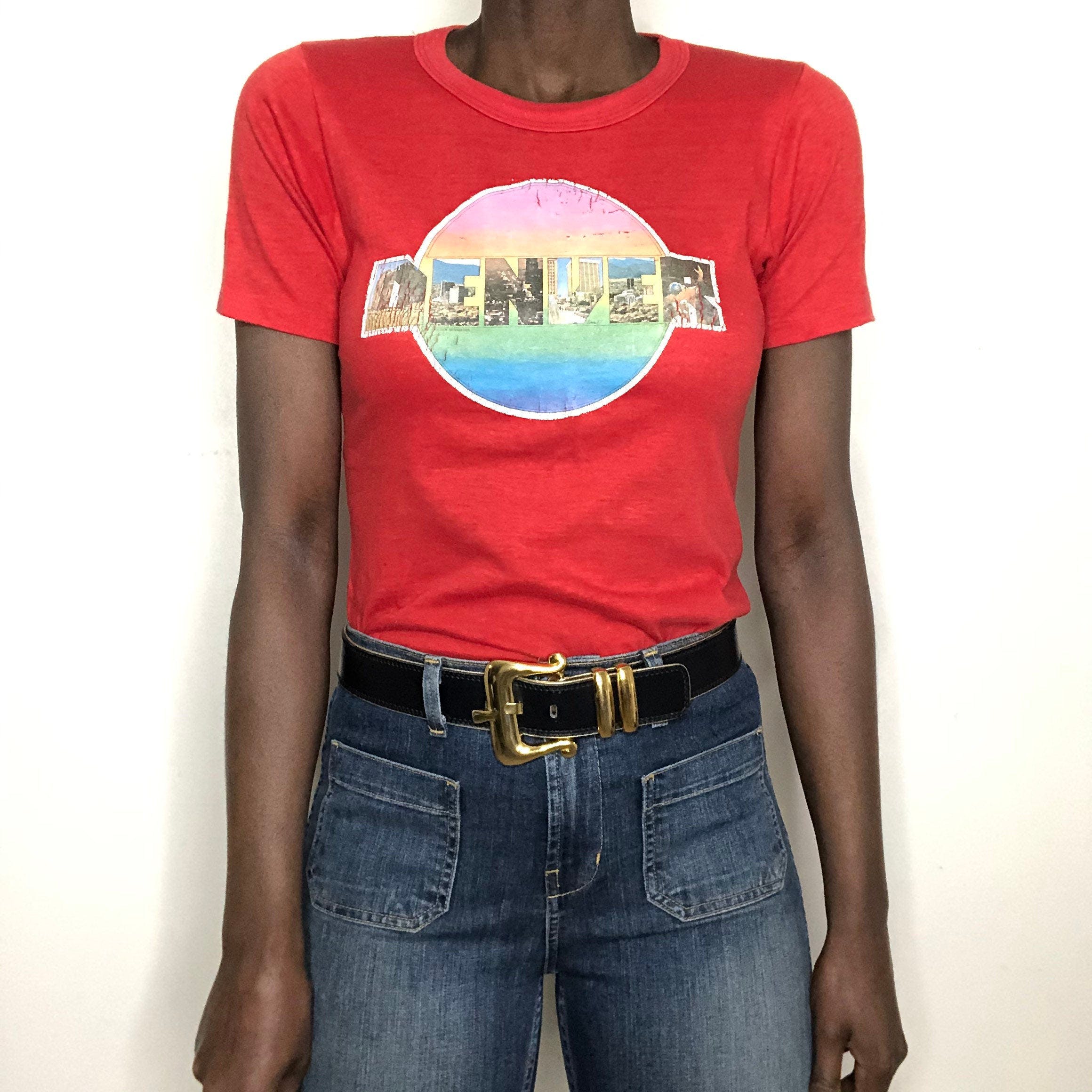 Vintage 70’s/80’s Red Denver Graphic T-shirt | Shop THRILLING