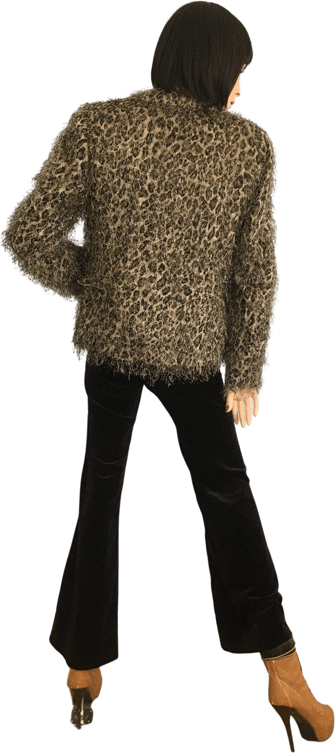 Vintage 90’s Leopard Print Fuzzy Jacket by Town & Travel | Shop THRILLING