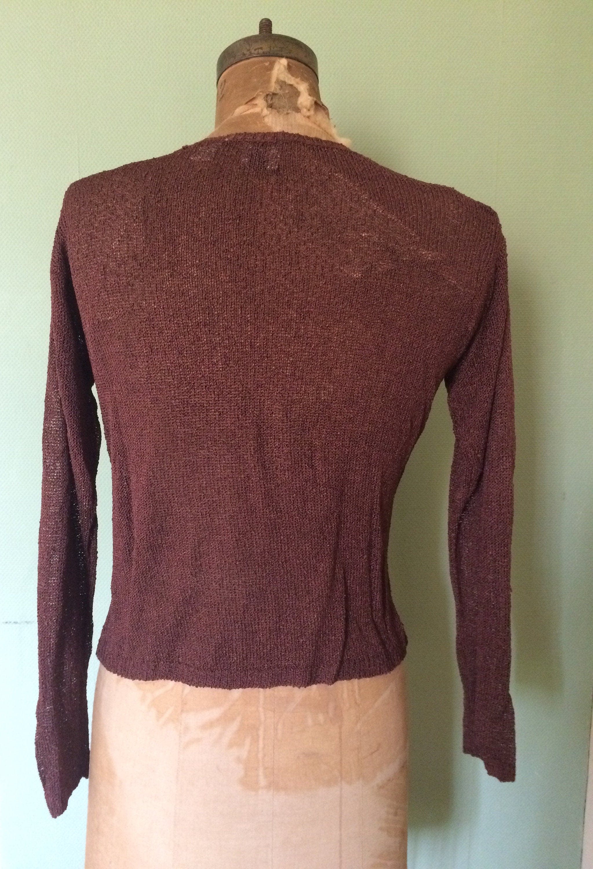 Vintage 80's Semi Sheer Long Sleeve Top by Gap | Shop THRILLING