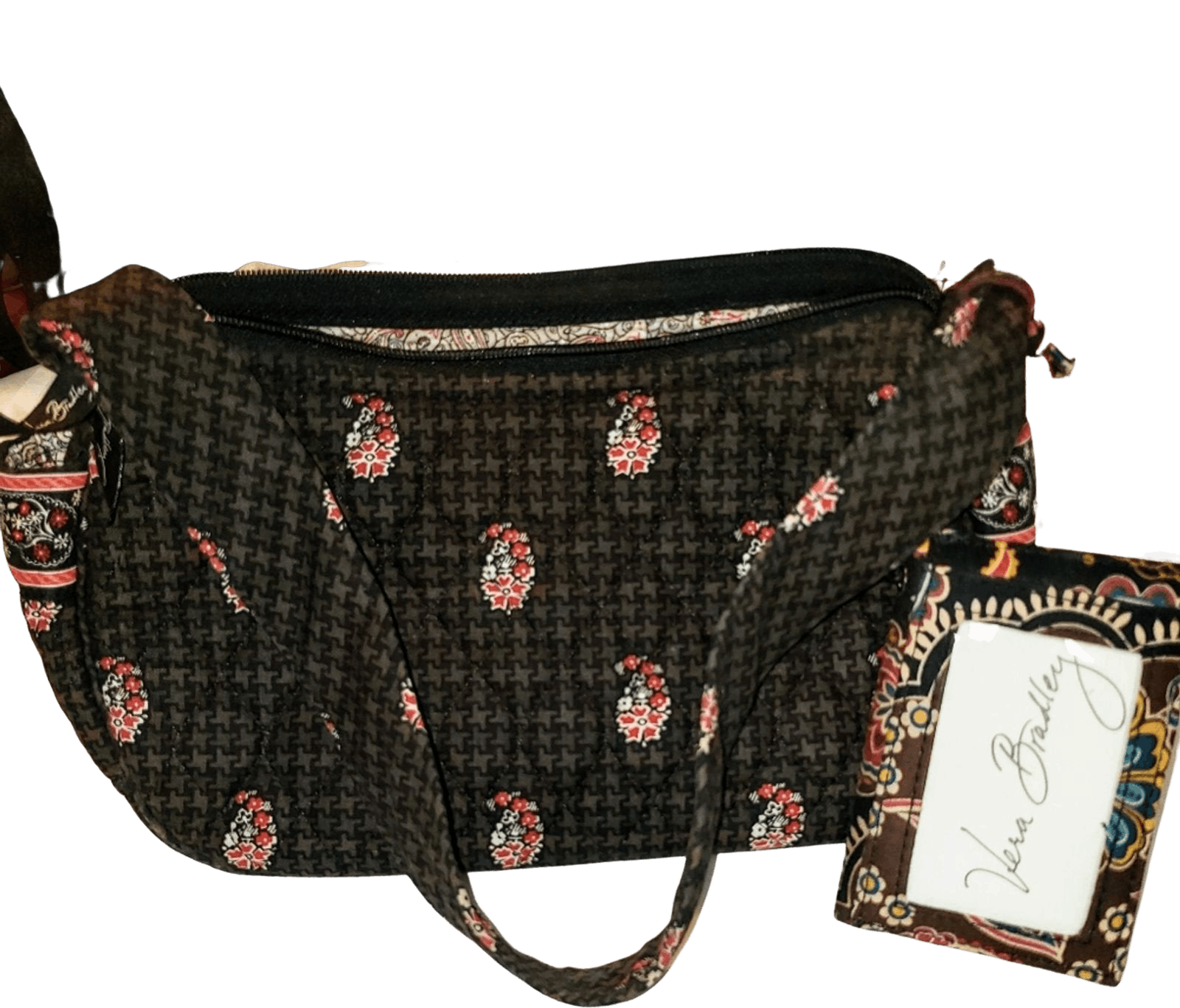 Vintage 90's Quilted Cottage Handbag with Attatched Coin Purse by Vera ...