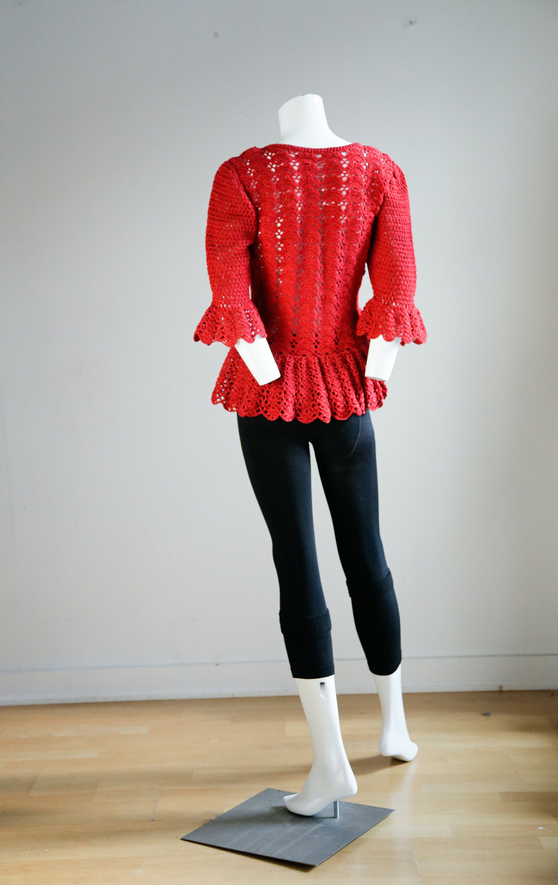 Vintage Hand Made Red Crochet Top | Shop THRILLING