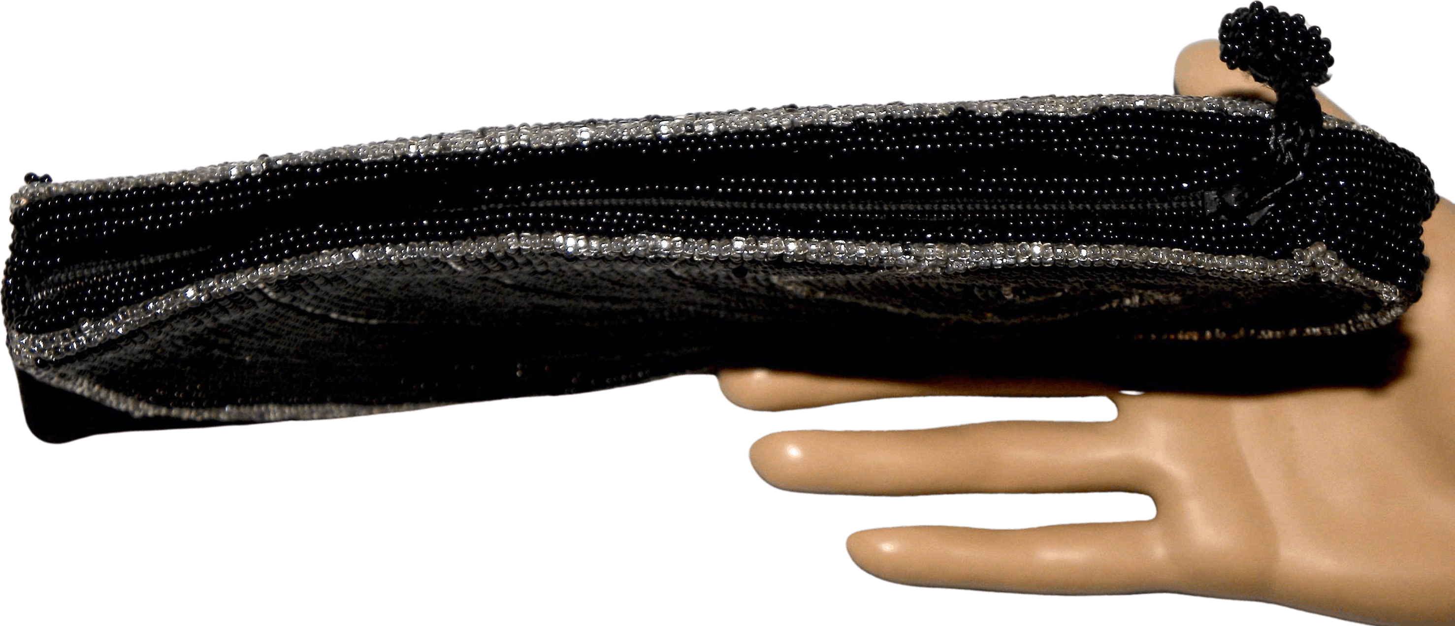 Vintage 70’s/80’s Black Beaded Nautilus Clutch by Genie | Shop THRILLING