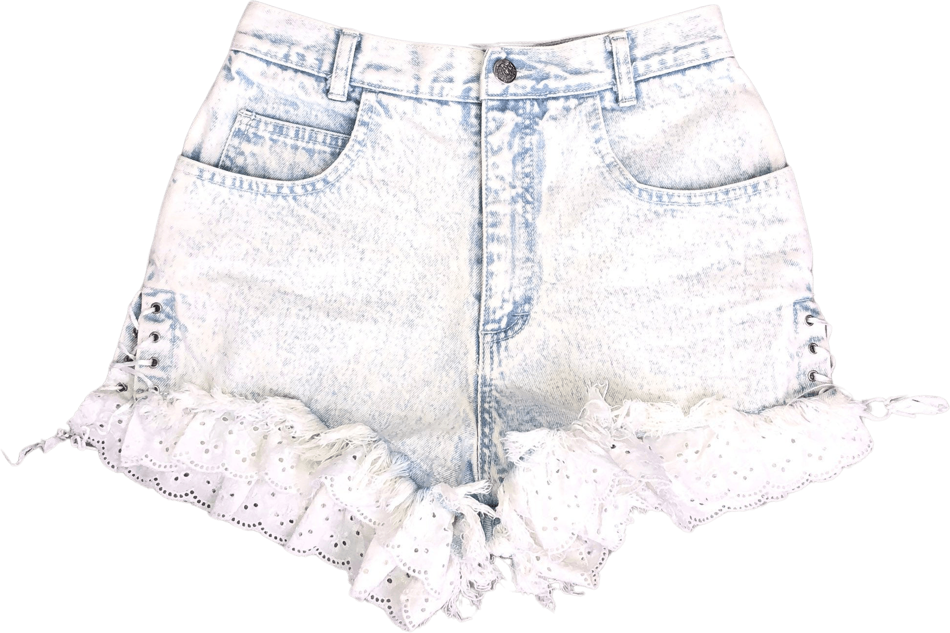 Vintage 80’s Acid Wash Daisy Duke Lace Shorts | Shop THRILLING