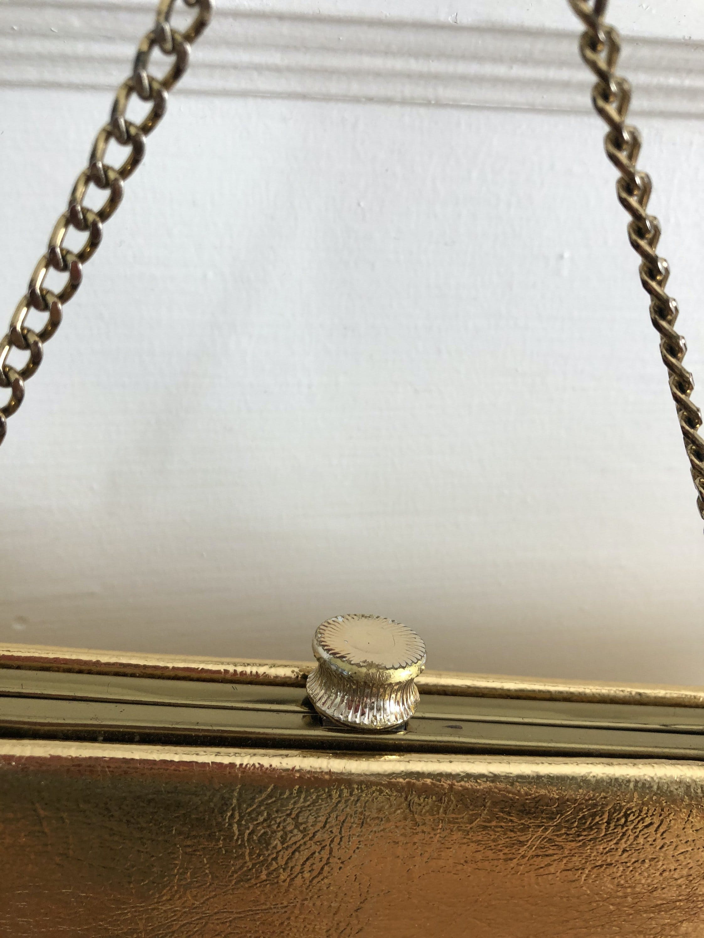 Vintage 60’s Gold Metallic Clutch Handbag | Shop THRILLING