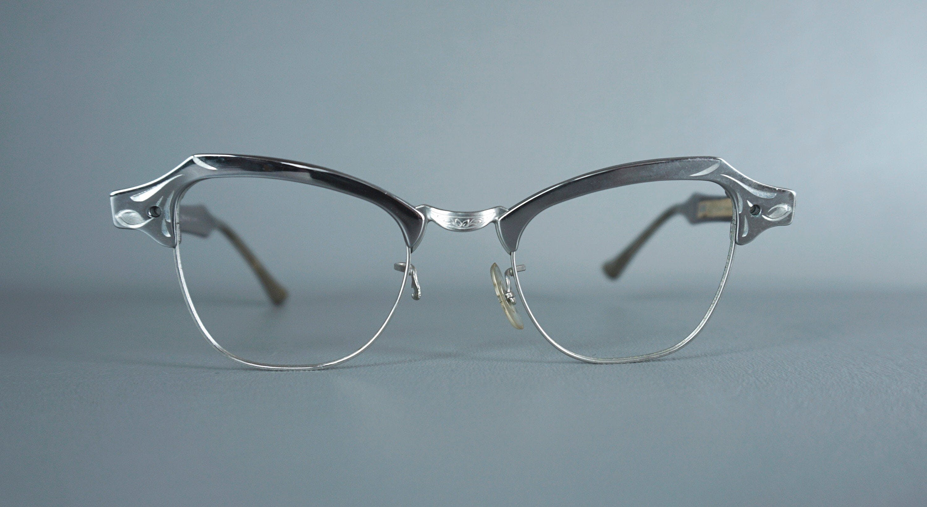Vintage 50’s Silver Glass Frames, Deadstock, NOS by Berks B&L | Shop ...