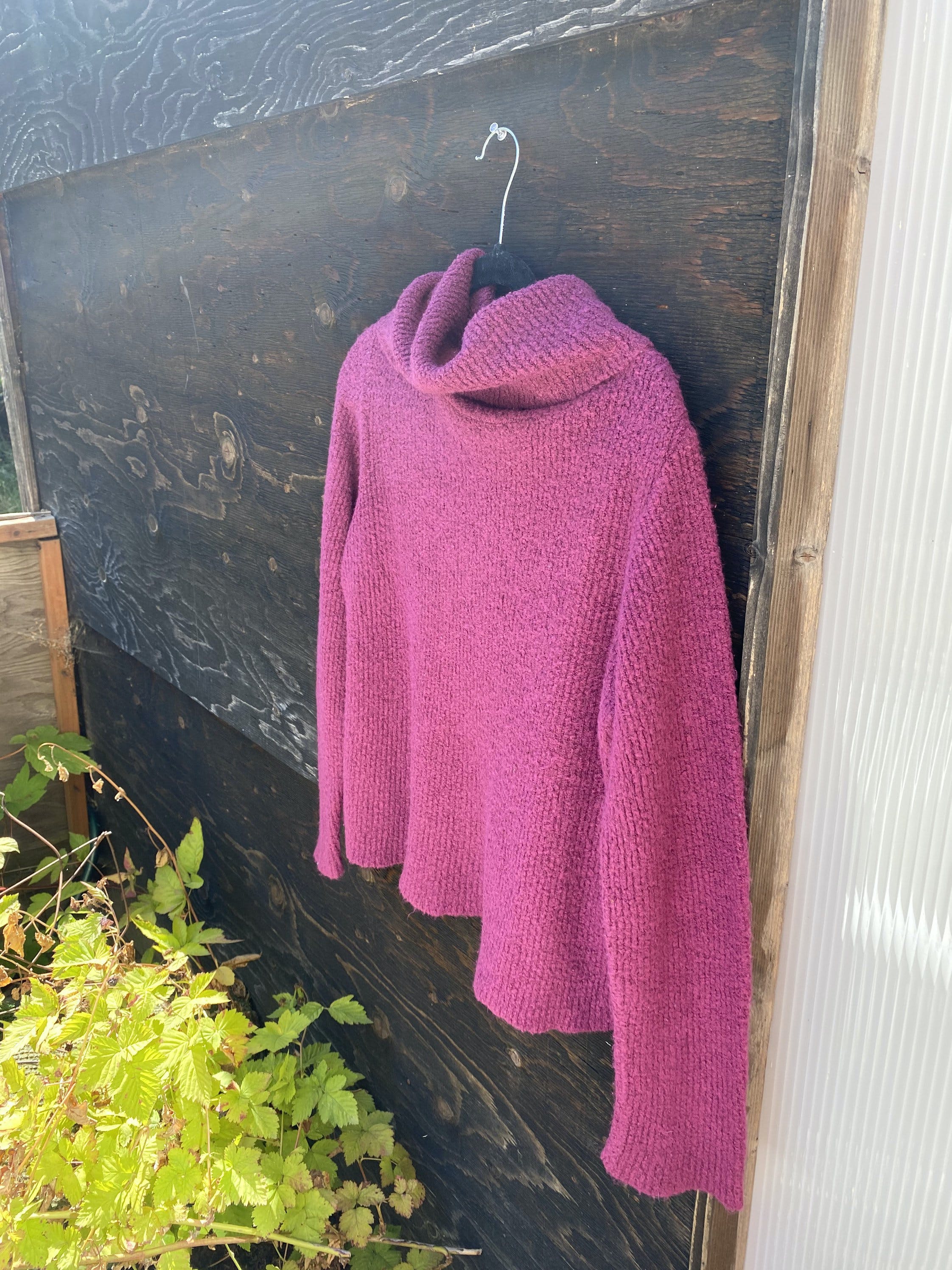 Vintage 90's Magenta Cowl Neck Sweater by Sarah Arizona | Shop THRILLING