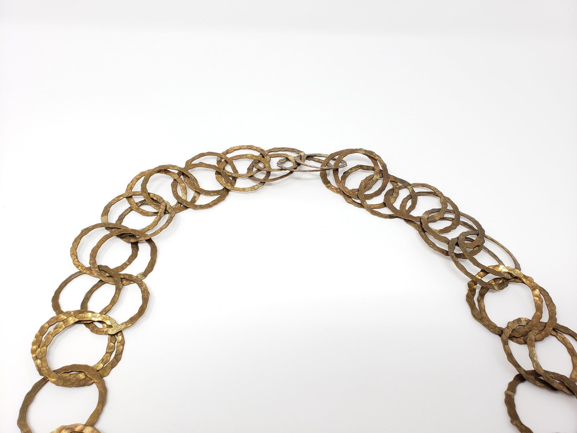 Vintage 80's Bronze Hammered Chain Link Belt | Shop THRILLING