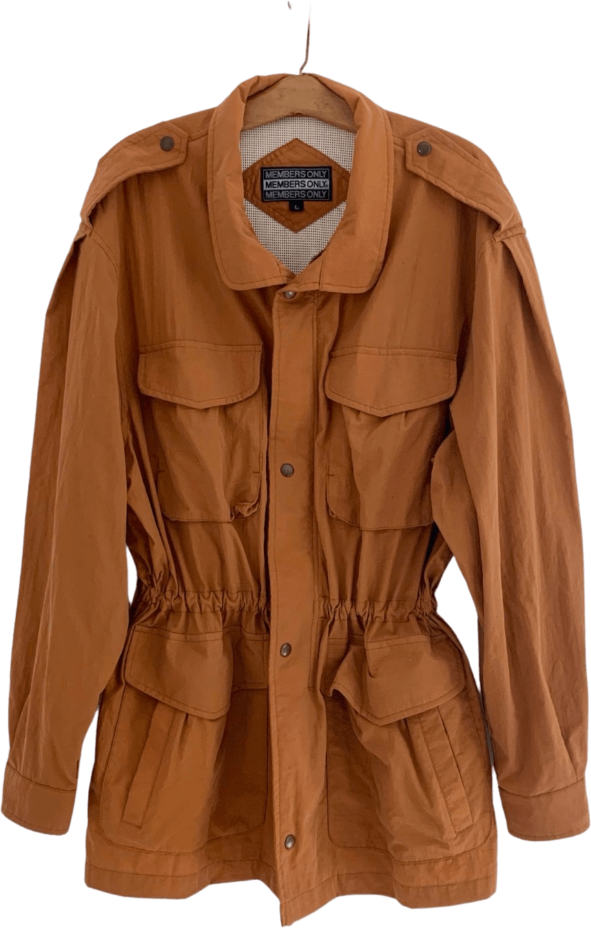 Vintage 90's Burnt Orange Utility Cargo Jacket by Members Only | Shop ...