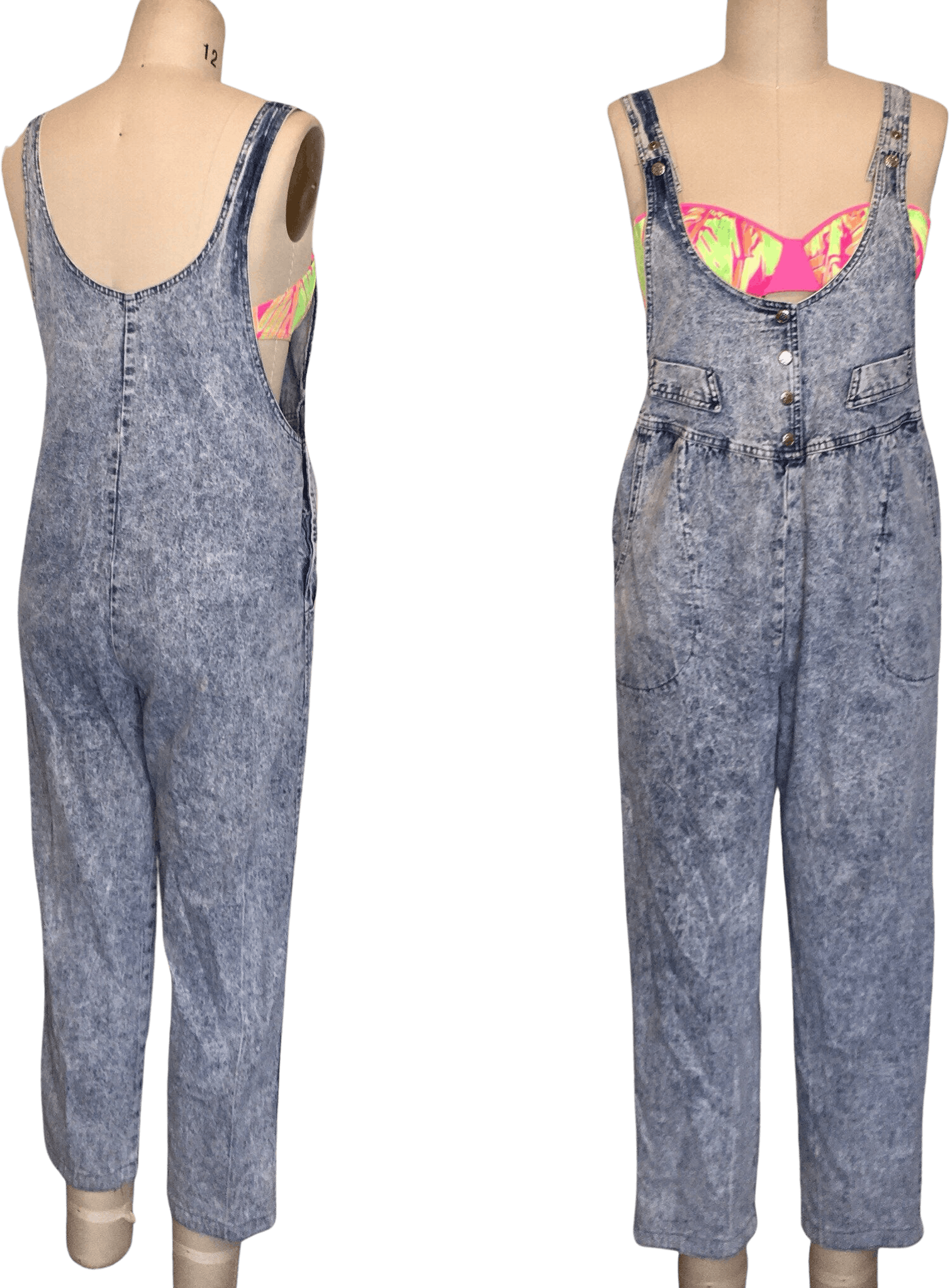Vintage 80’s Blue Acid Wash Denim Overalls | Shop THRILLING