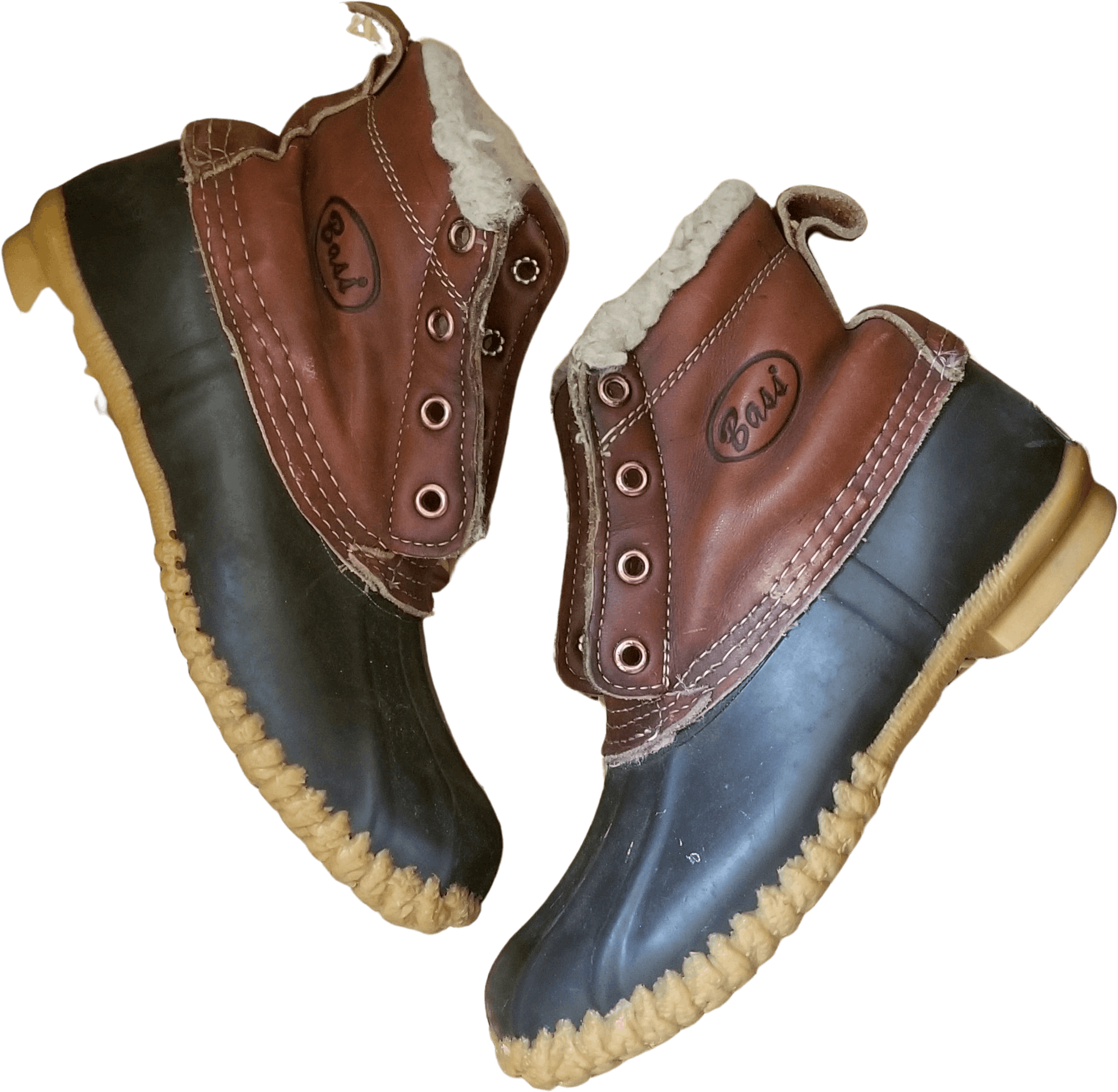 Vintage 70’s Black and Brown Colorblock Leather Boots with Wool Lining ...